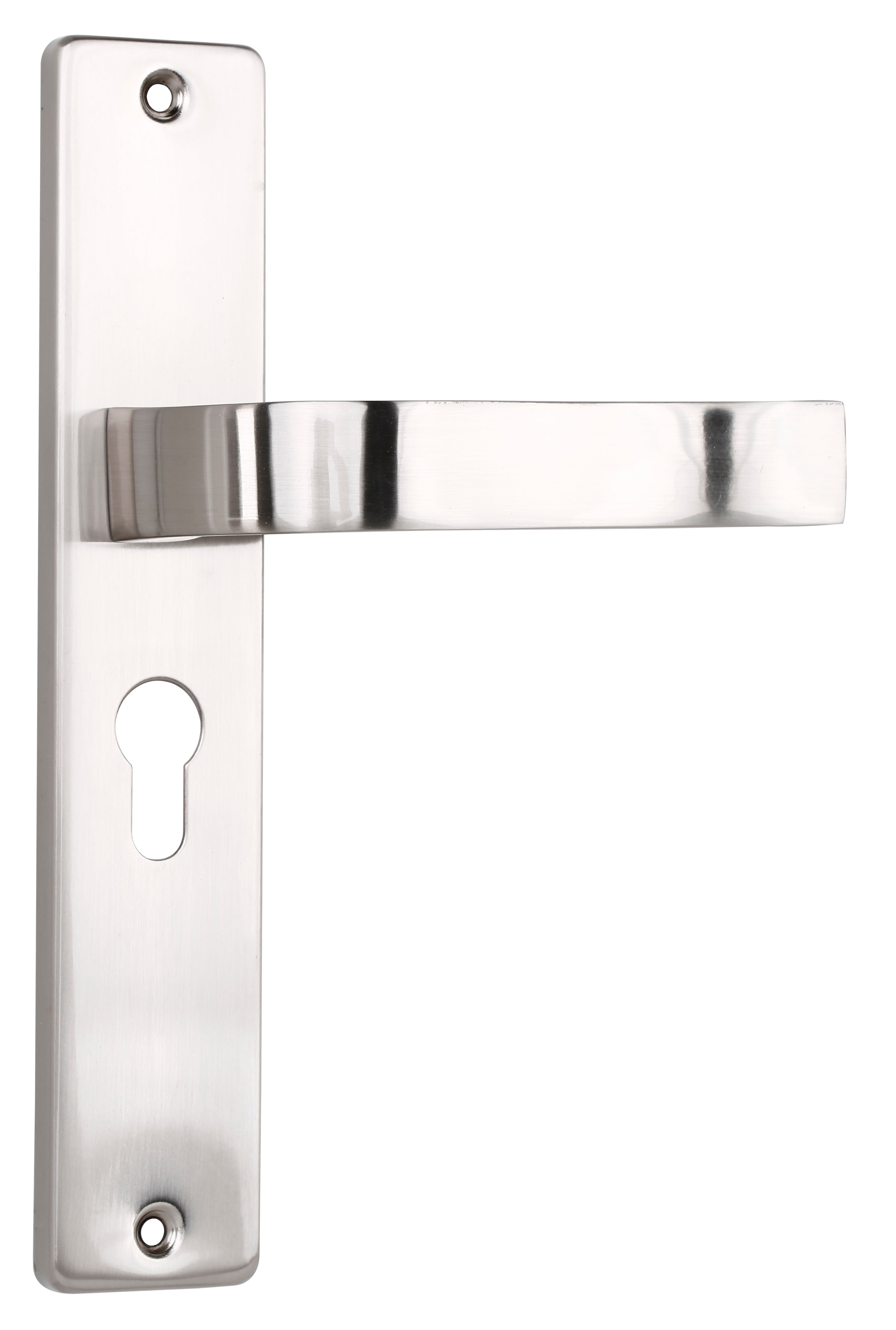 Manilla de placa para puerta Futura de zamak color | Leroy Merlin