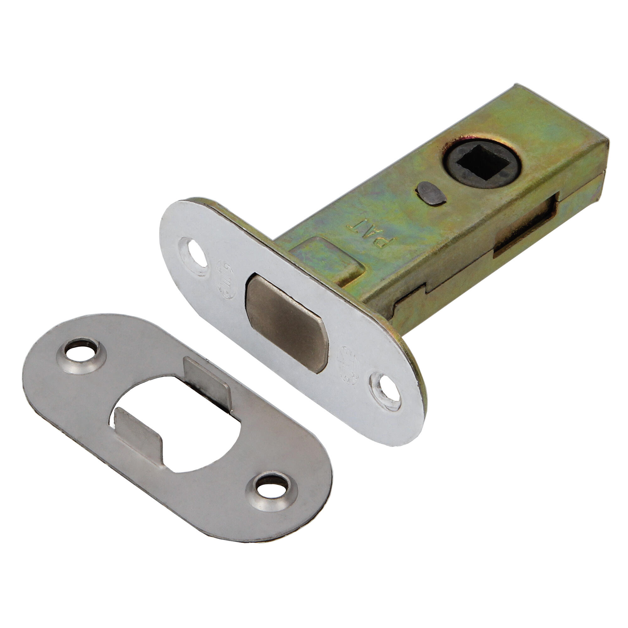 Picaporte tubular cuadrado latón de 45 mm de entrada | Leroy Merlin