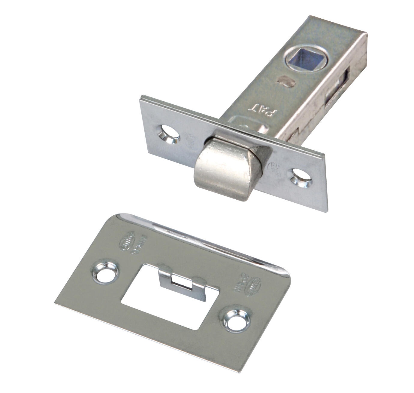 Picaporte tubular cuadrado niquelado de 35 mm de entrada | Leroy Merlin