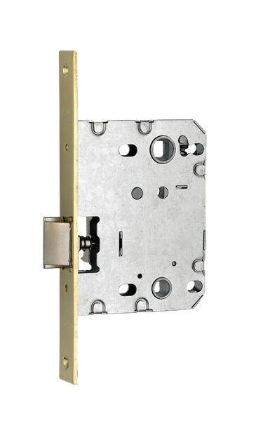 Picaporte tubular redondo latonado de 70 mm de entrada | Leroy Merlin