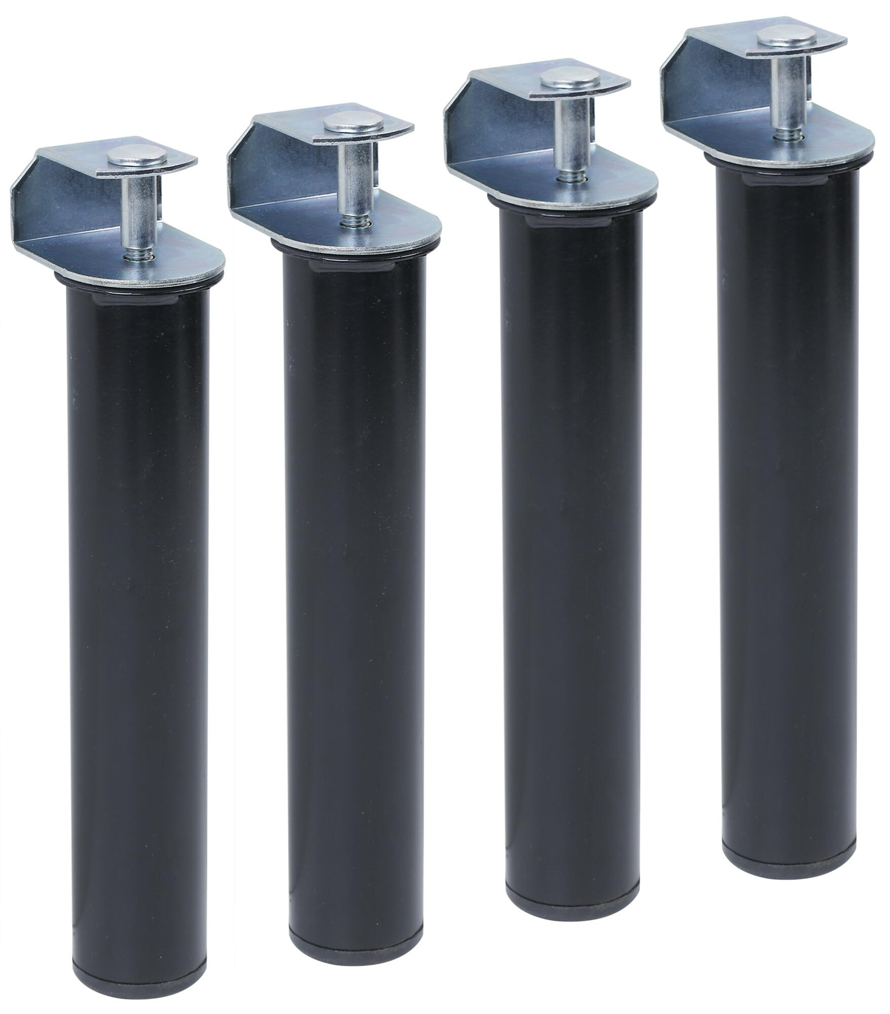 4 Pata para cama/somier de acero color negro altura 27 cm | Leroy Merlin