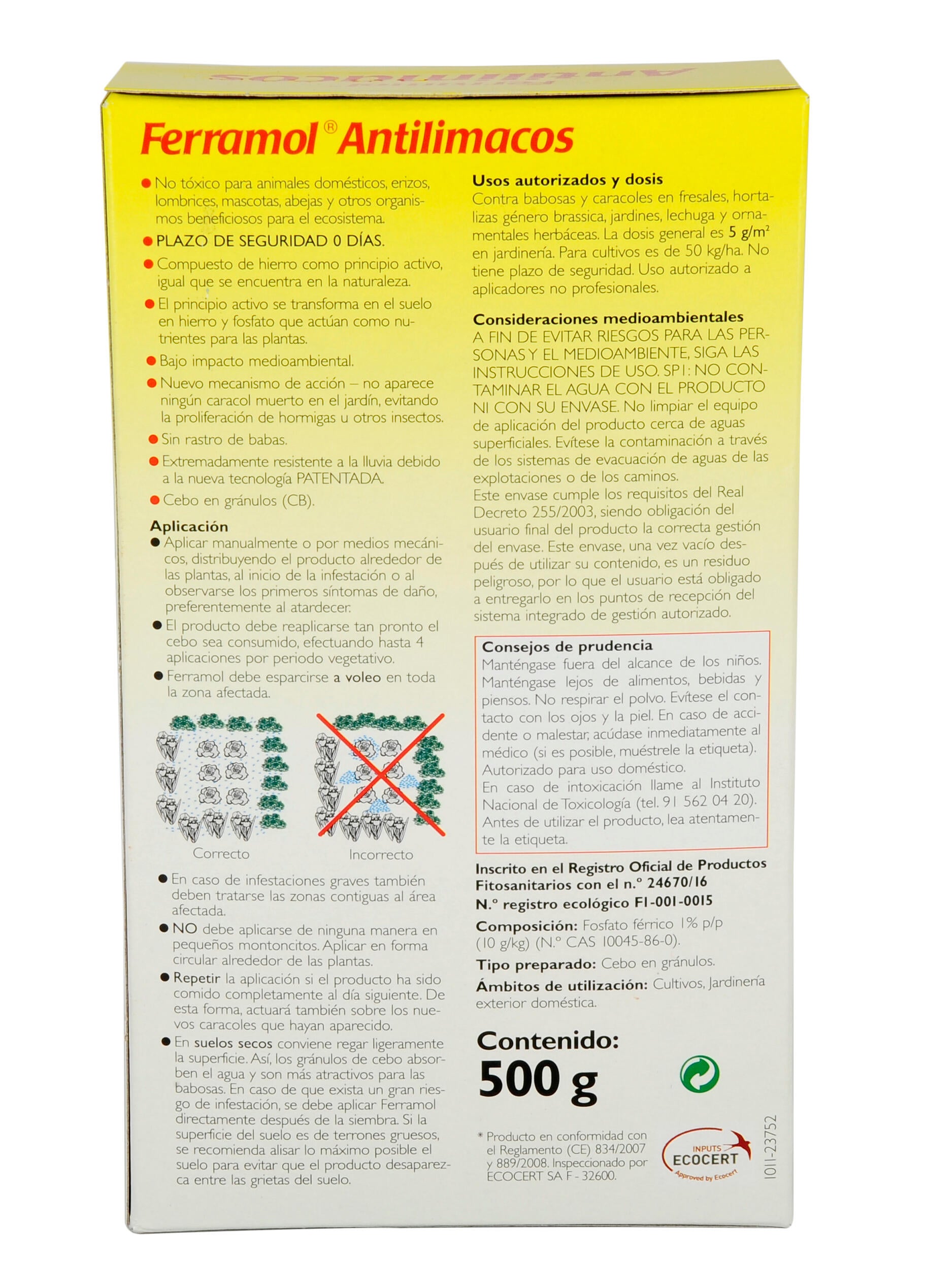 Antilimacos Ferramol Eco NEUDORFF 500 gr | Leroy Merlin