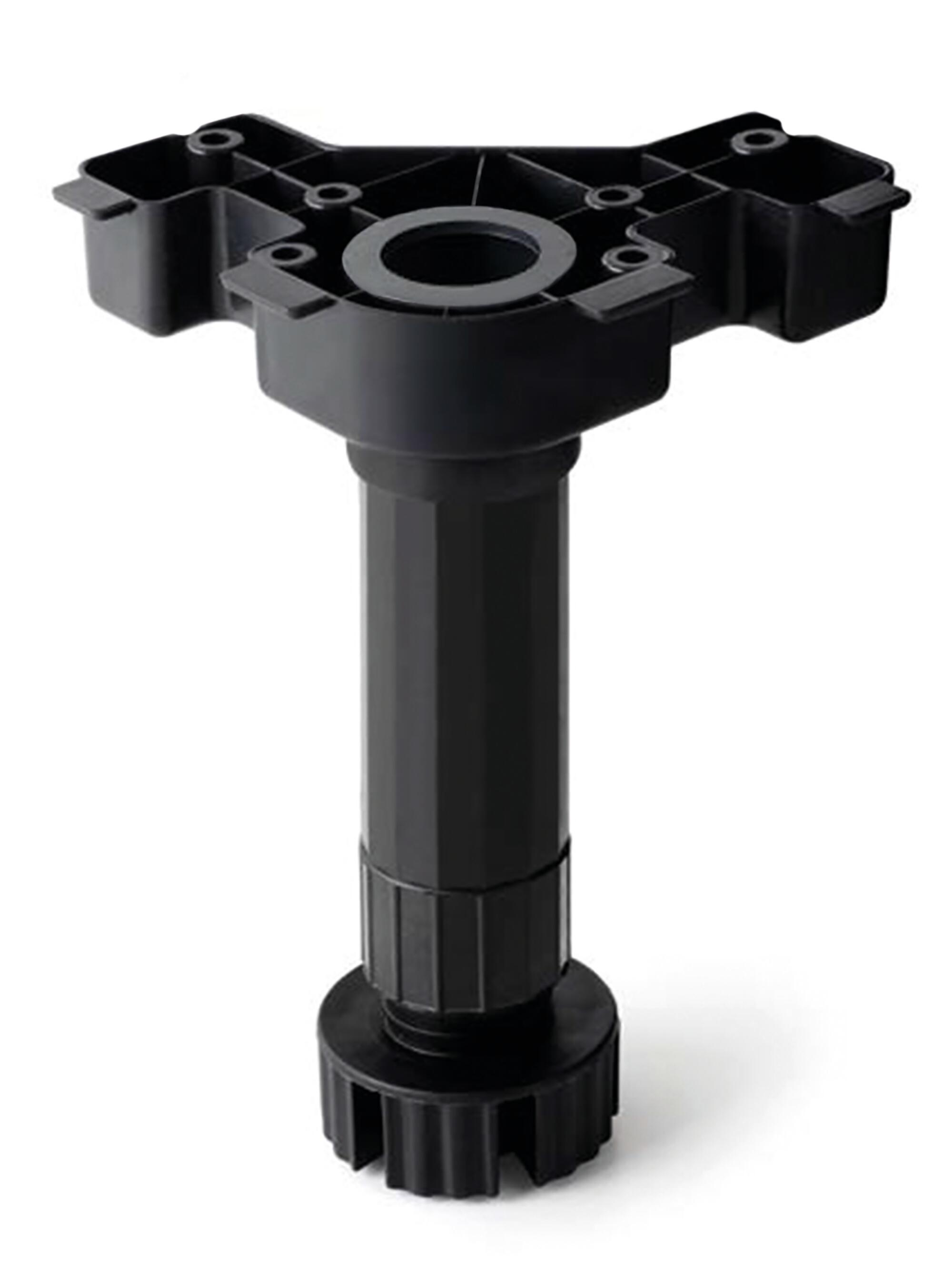 4 Pata para mueble de plástico con altura regulable color negro altura ...