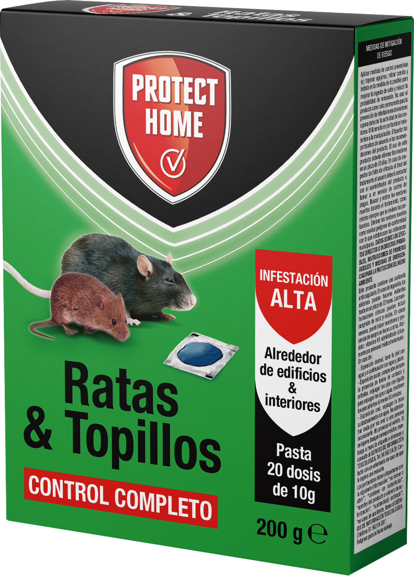 Raticida Cebo Pasta Ratas&Topillos PROTECT HOME 200 gr | Leroy Merlin