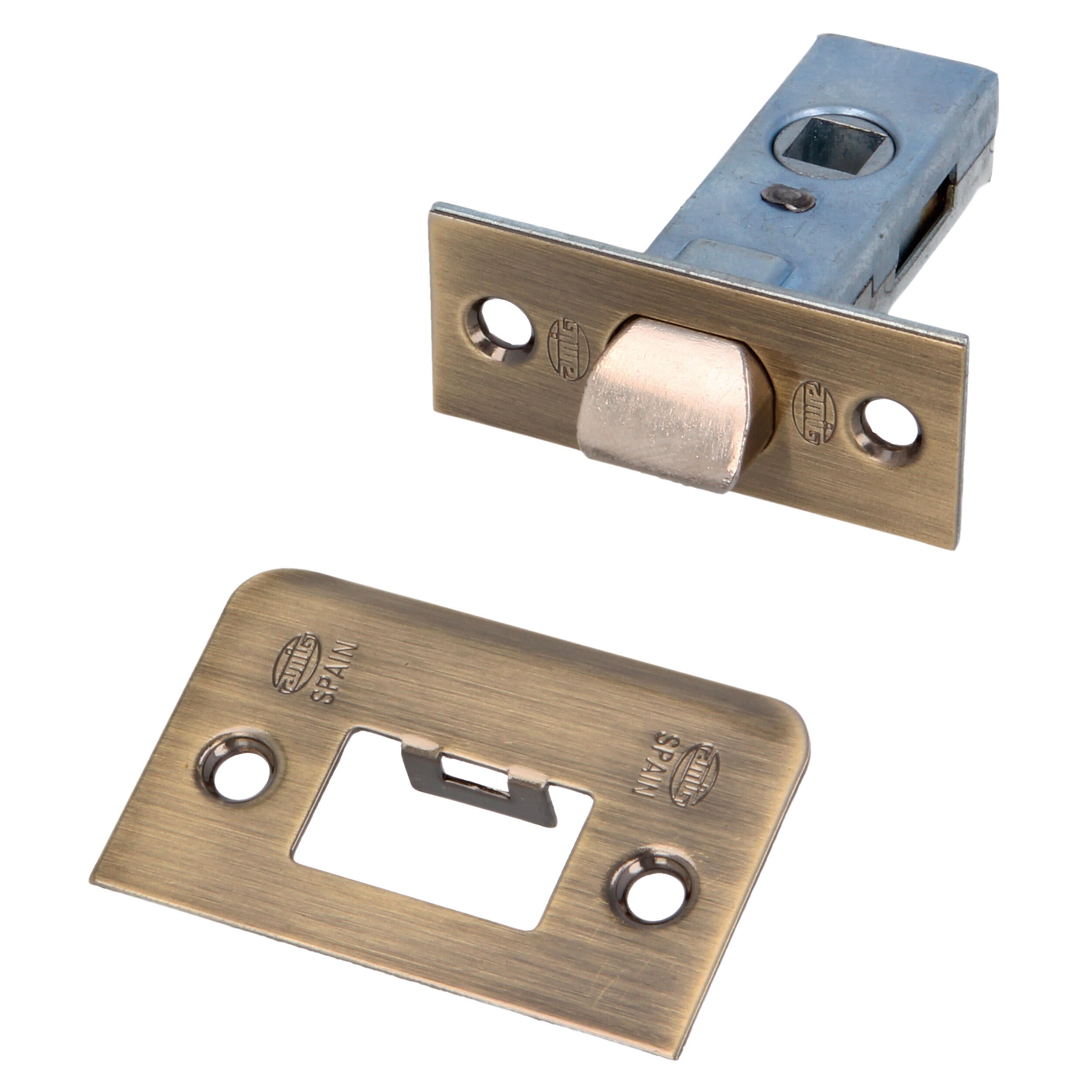 Picaporte tubular cuadrado cuero de 45 mm de entrada | Leroy Merlin