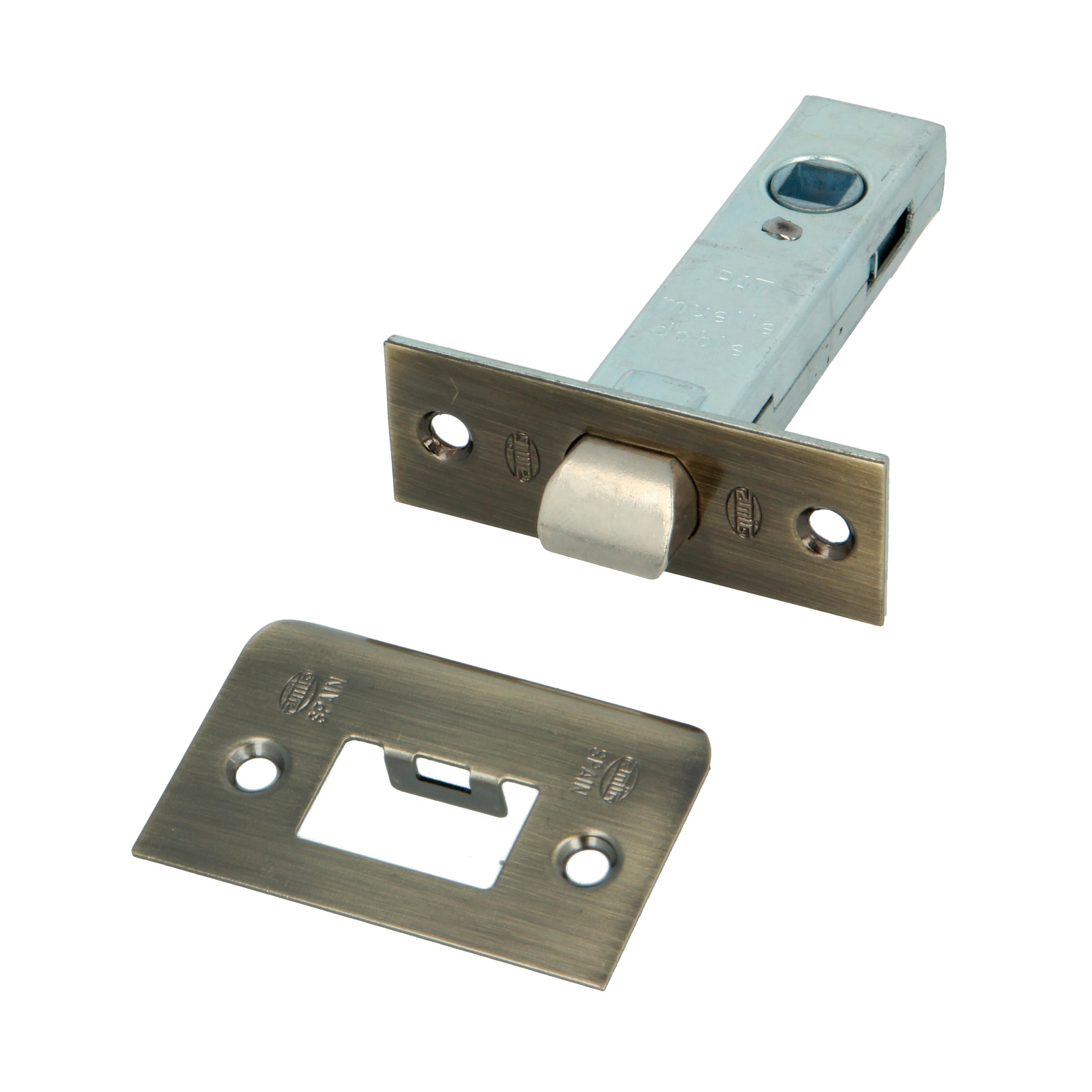 Picaporte tubular cuadrado cuero de 45 mm de entrada | Leroy Merlin