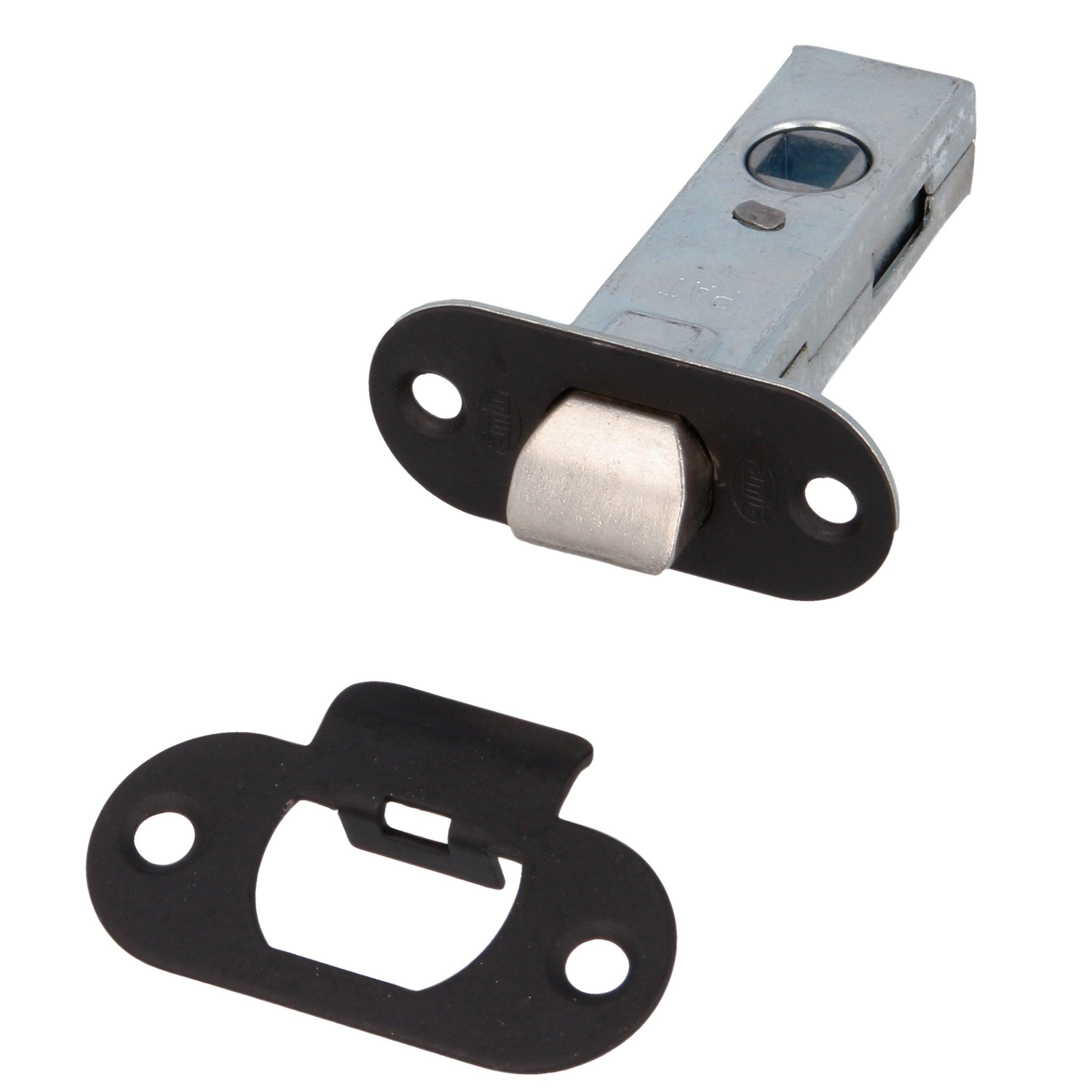 Picaporte tubular ovalado negro de 45 mm de entrada | Leroy Merlin