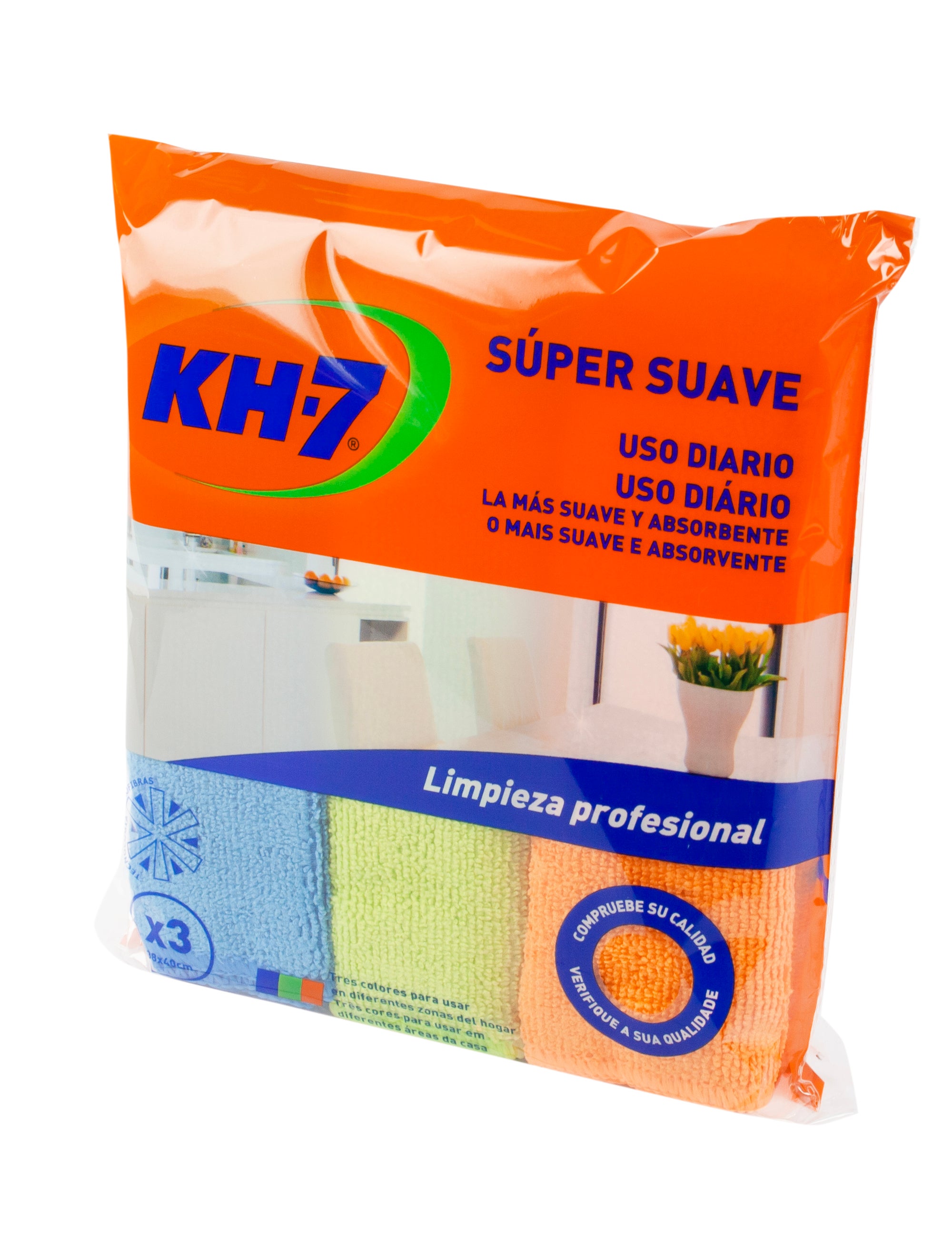 Pack de 3 bayetas en microfibra ultra suave KH-7 | Leroy Merlin