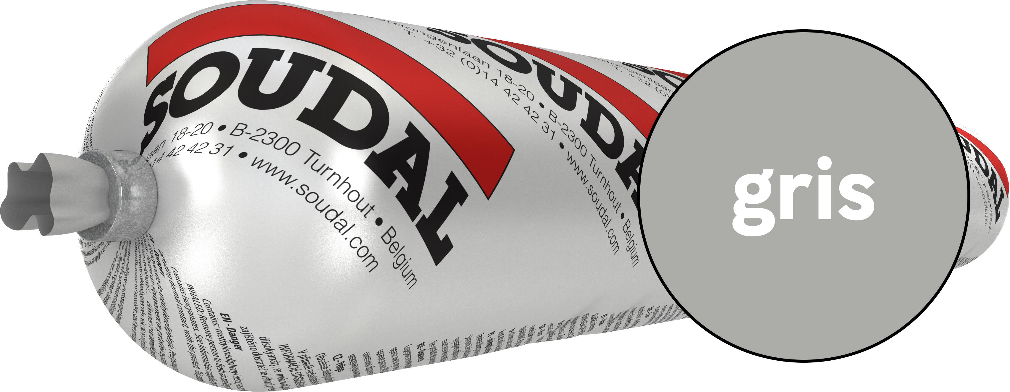 Masilla de poliuretano 42 fx SOUDAFLEX 600 ml gris hormigón | Leroy Merlin