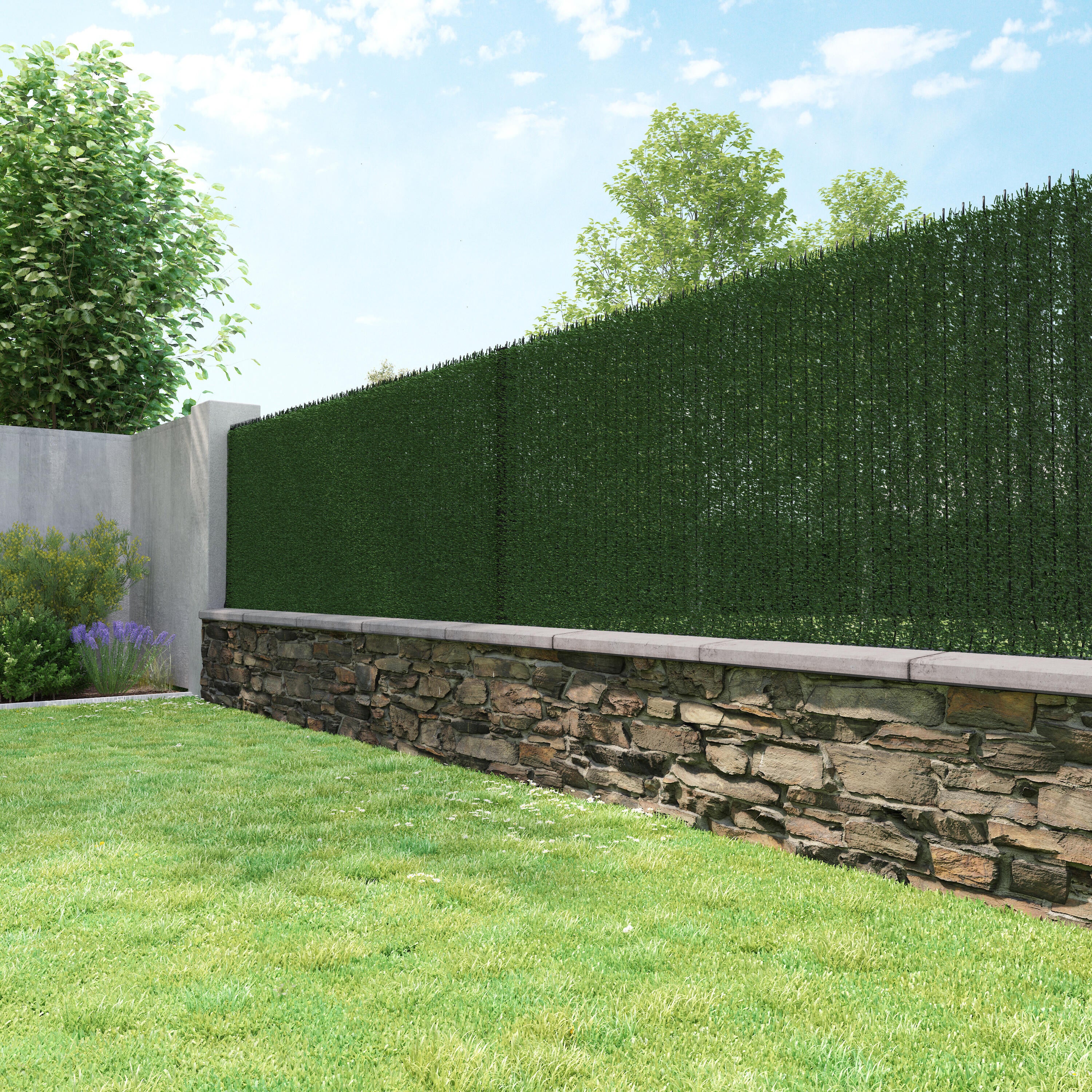 Lote de seto artificial Naterial 95% ocultación 2x12 m | Leroy Merlin