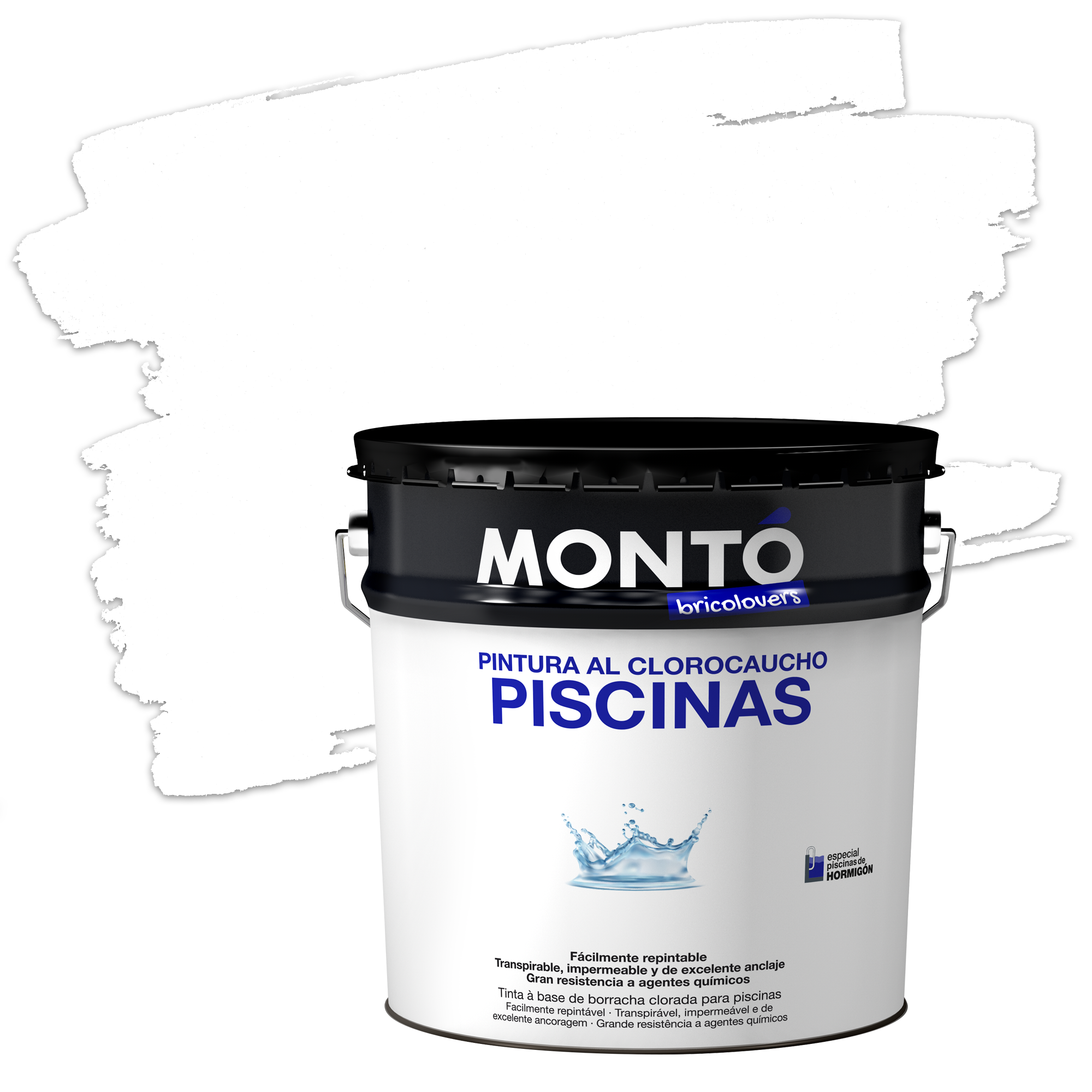 Pintura piscina al clorocaucho MONTÓ 12L blanco caribe | Leroy Merlin