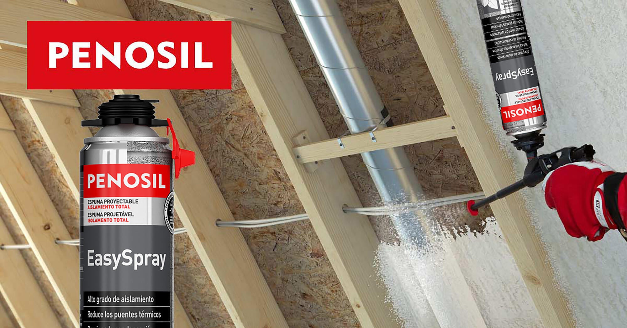 Espuma Penosil EasySpray, eficaz aislamiento a medida | Leroy Merlin