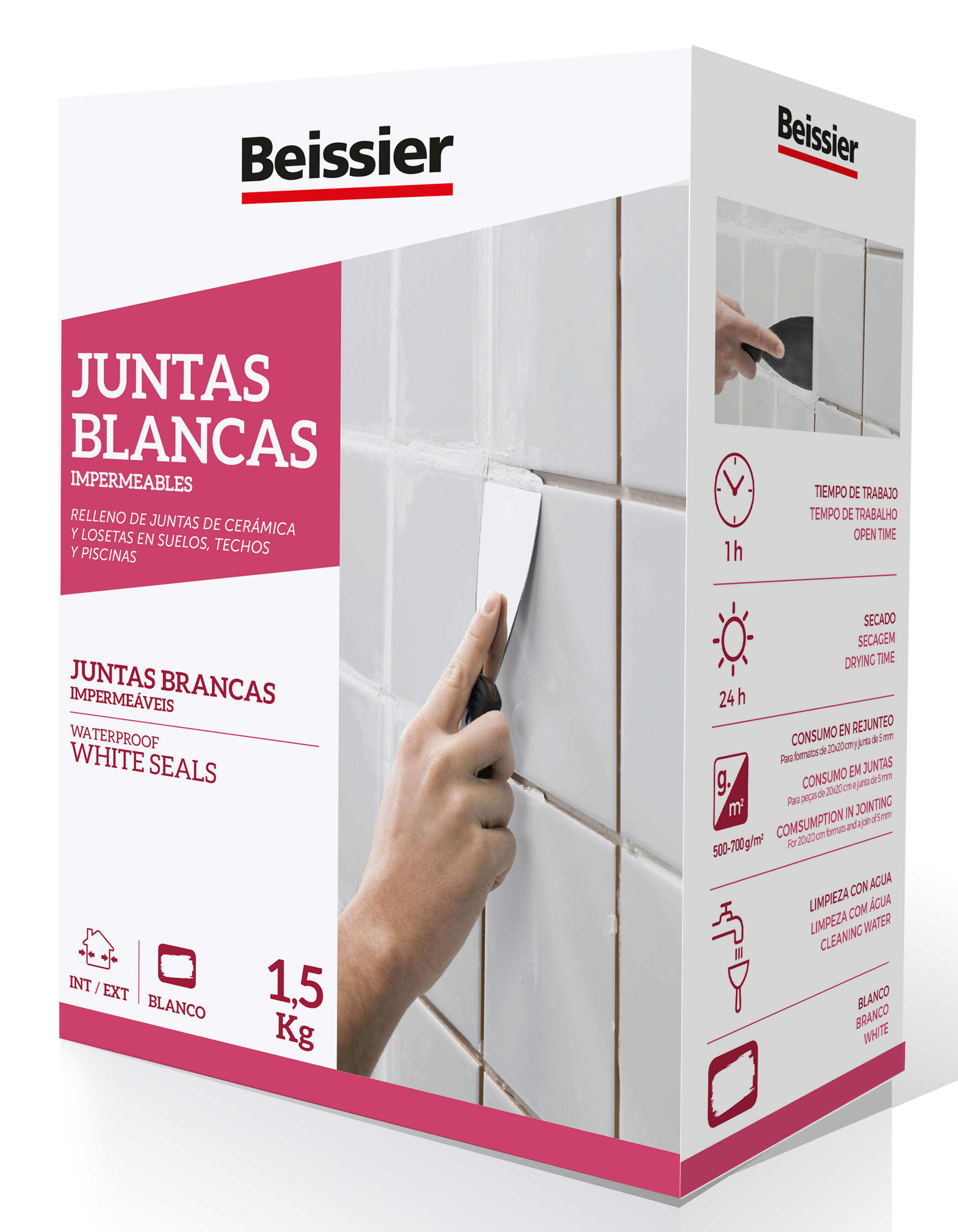 Mortero para juntas blancas impermeable | Leroy Merlin