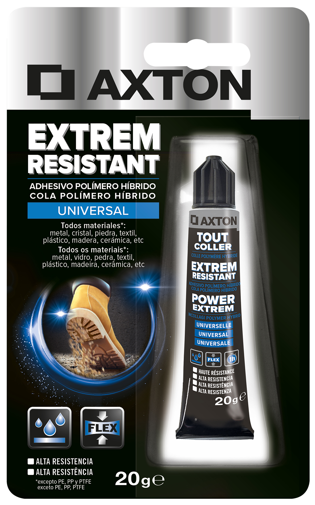 Adhesivo universal polímero AXTON 20 gr | Leroy Merlin