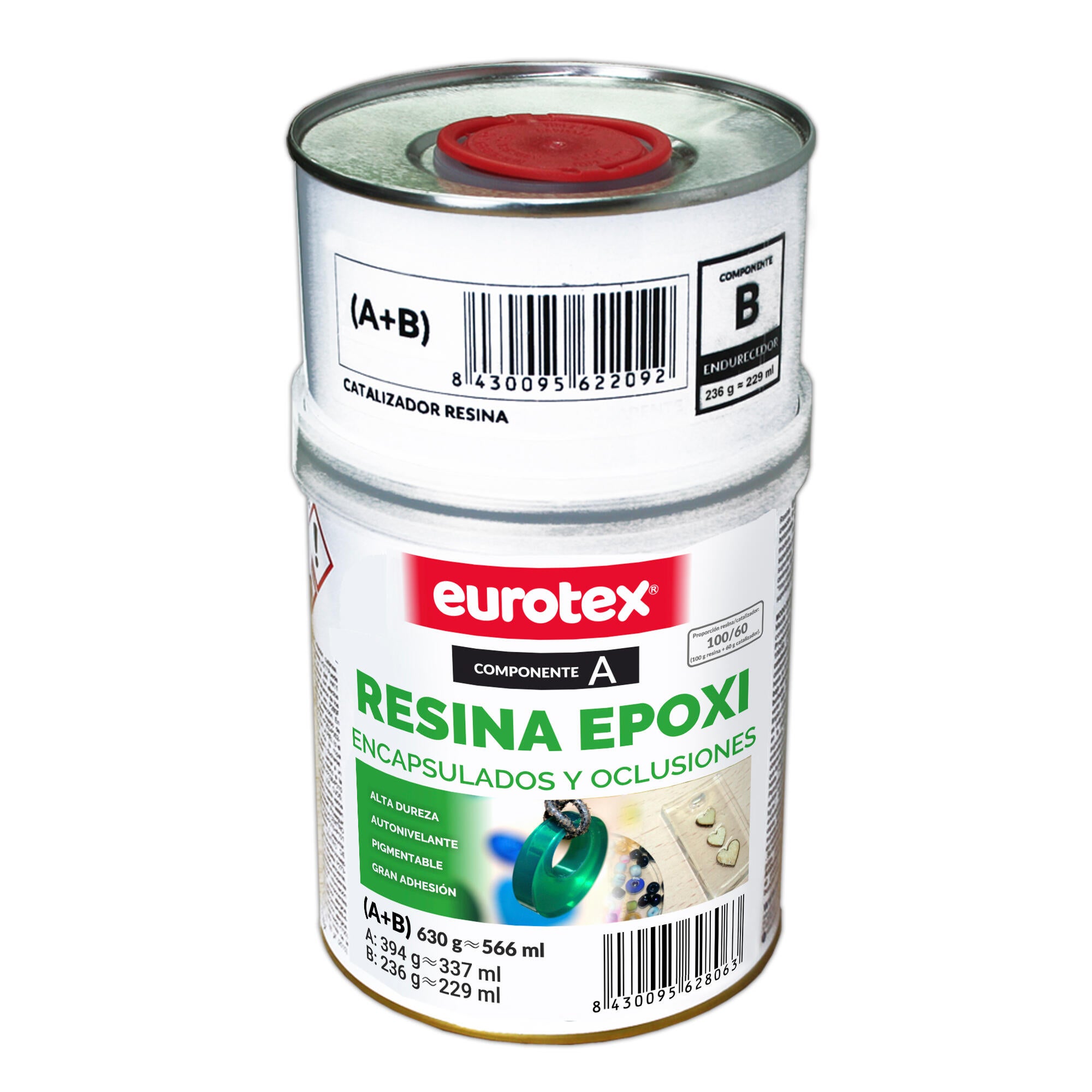 Resina color transparente EUROTEX 400gr dos componentes (A+B) | Leroy ...