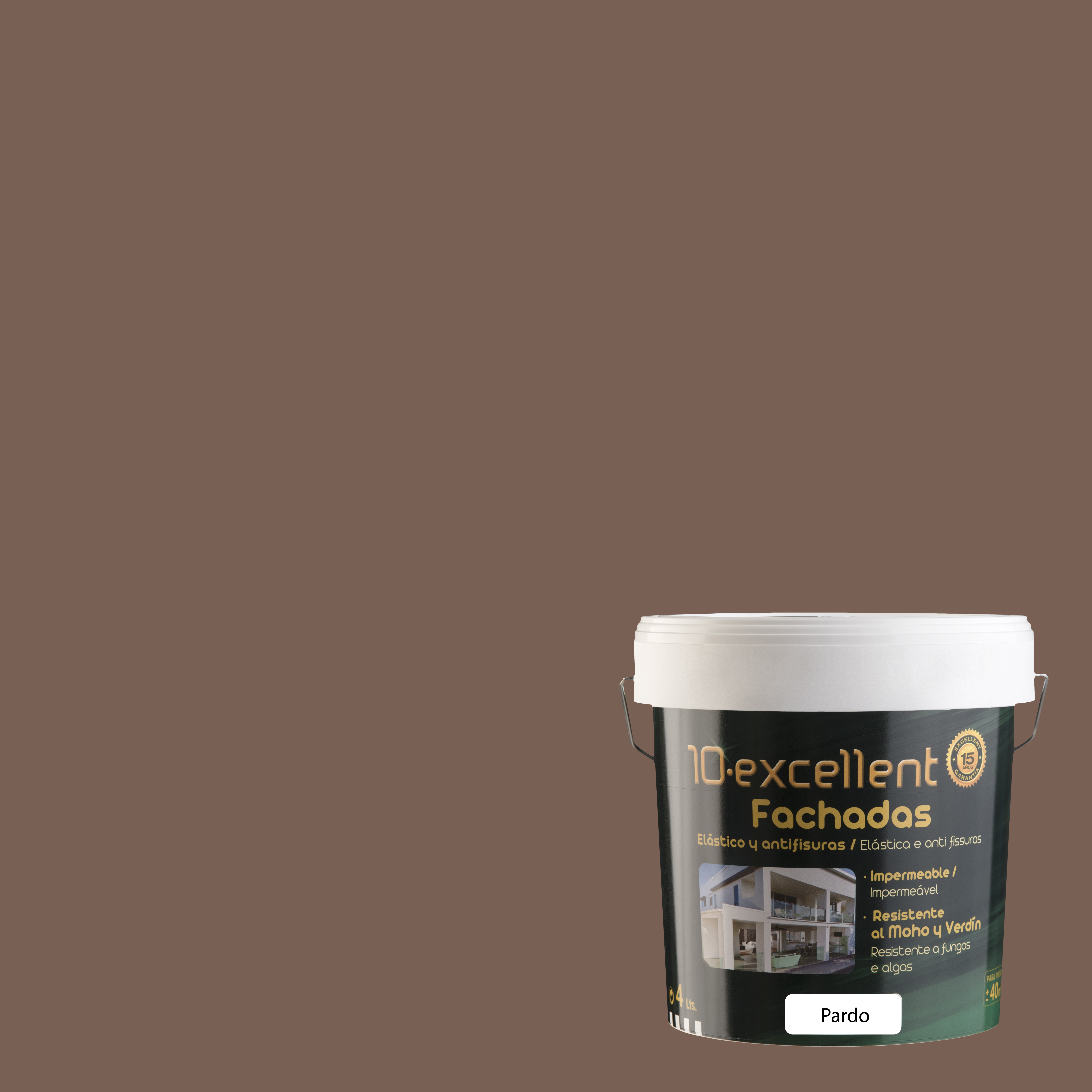 Pintura exterior color pardo para hormigón, cemento, fachada EXCELLENCE ...