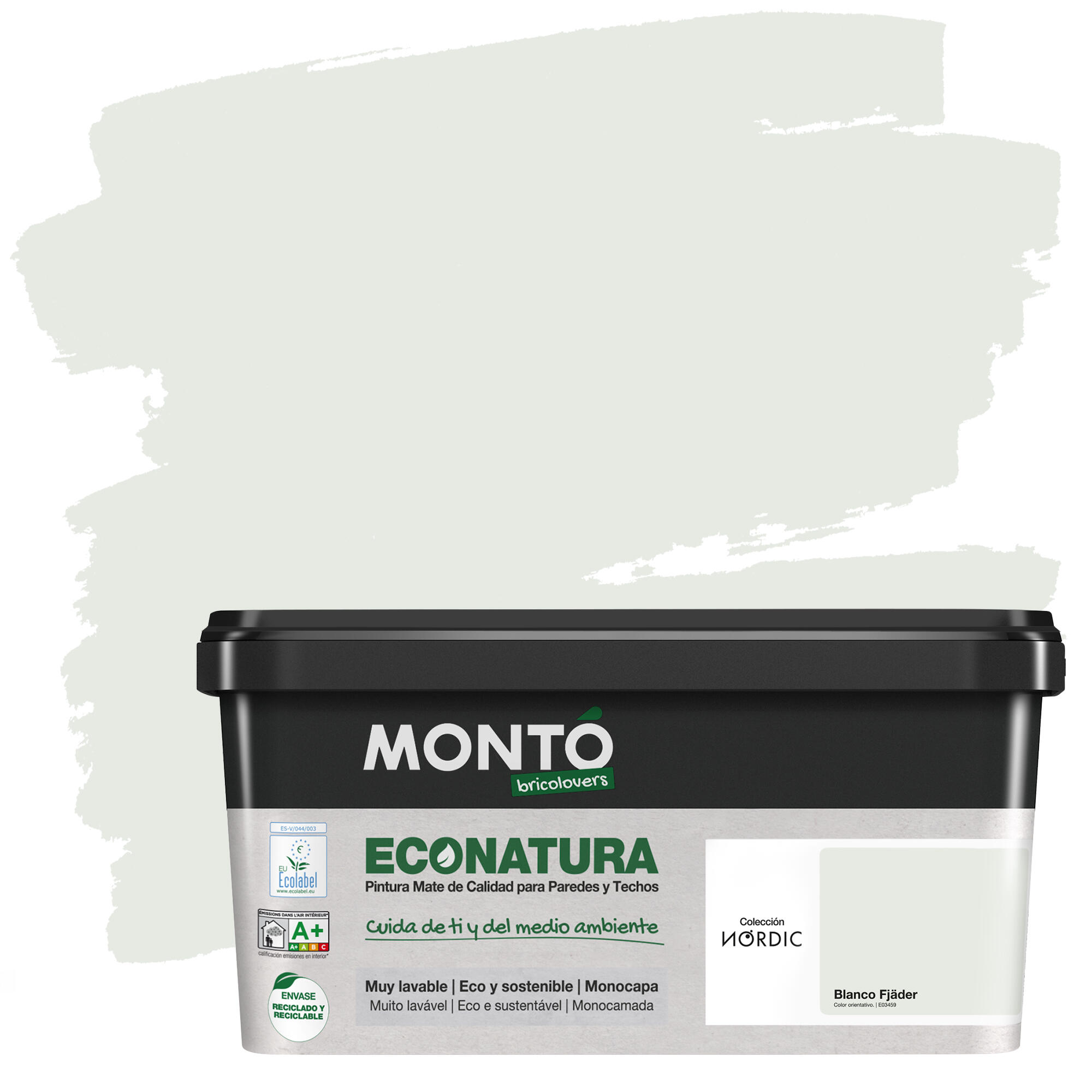 Pintura interior Econatura MONTÓ mate 4L blanco fjader | Leroy Merlin
