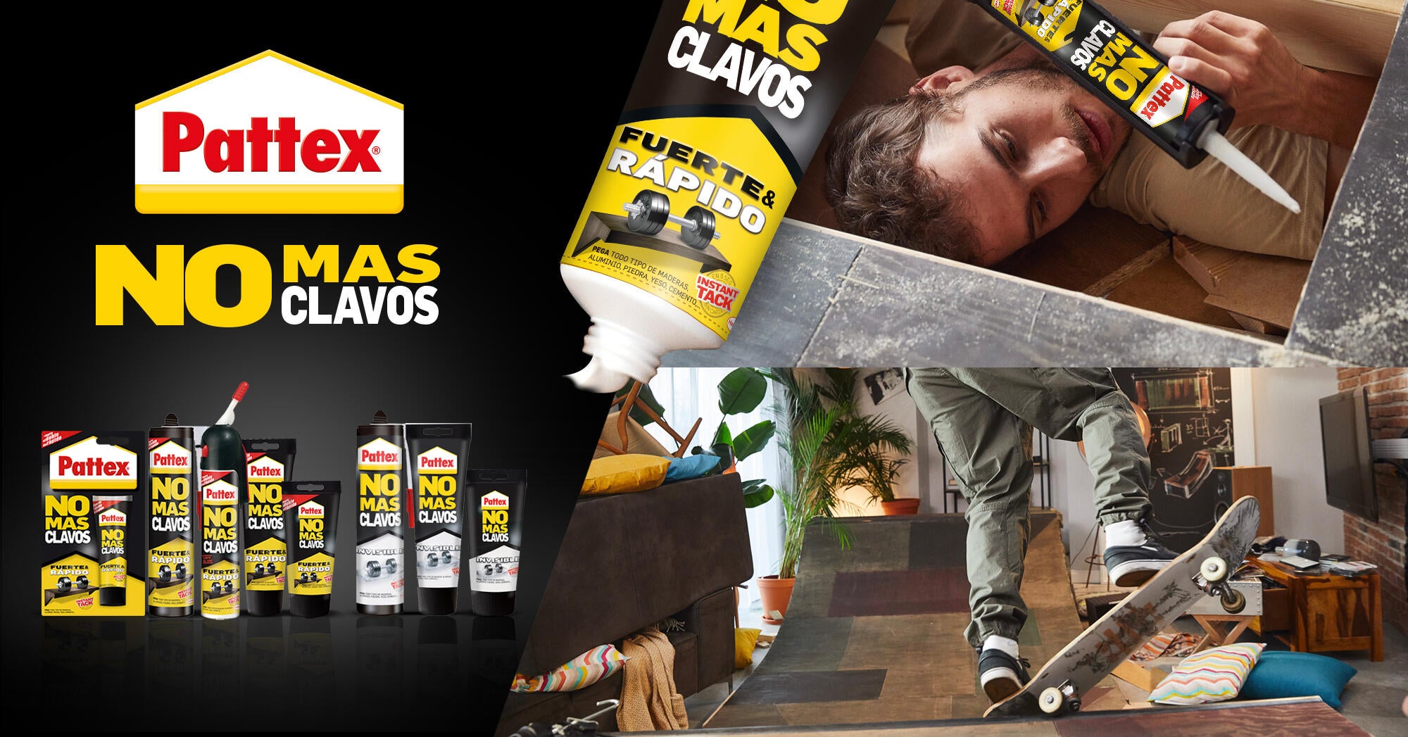 Adhesivo montaje No Más Clavos Original Pattex 250 gr blanco | Leroy Merlin
