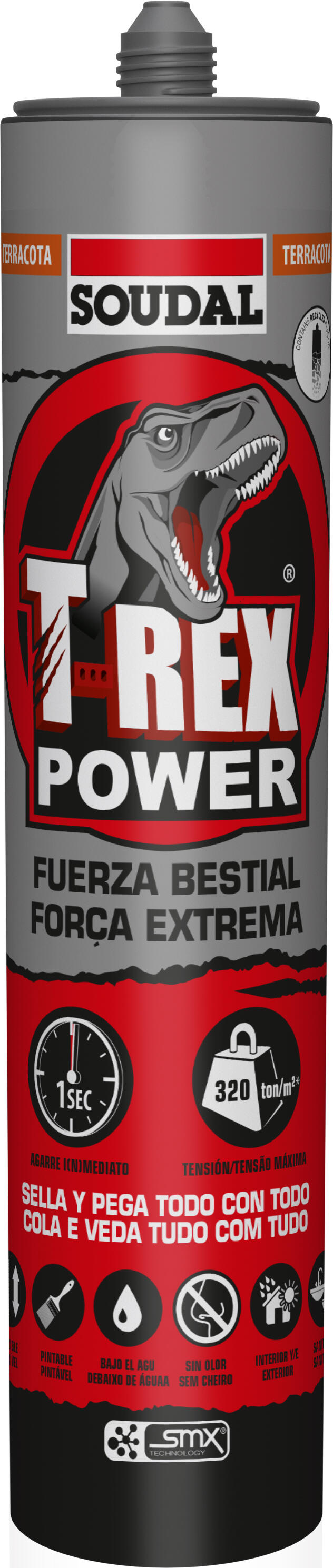 Adhesivo sellador T-REX POWER 290ml terracota | Leroy Merlin
