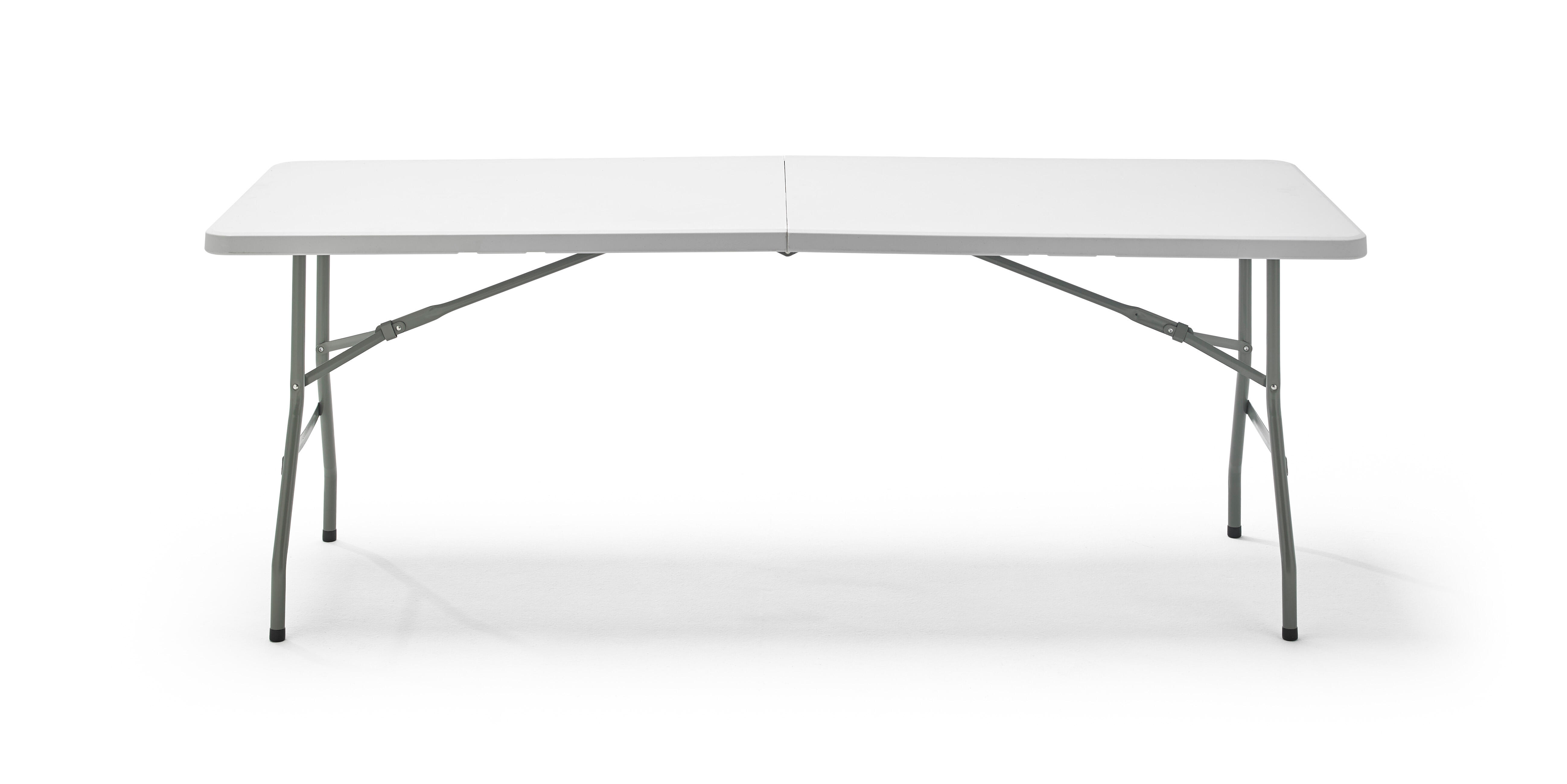 Mesa de plástico plegable Catering blanca de 200x74x74 cm | Leroy Merlin