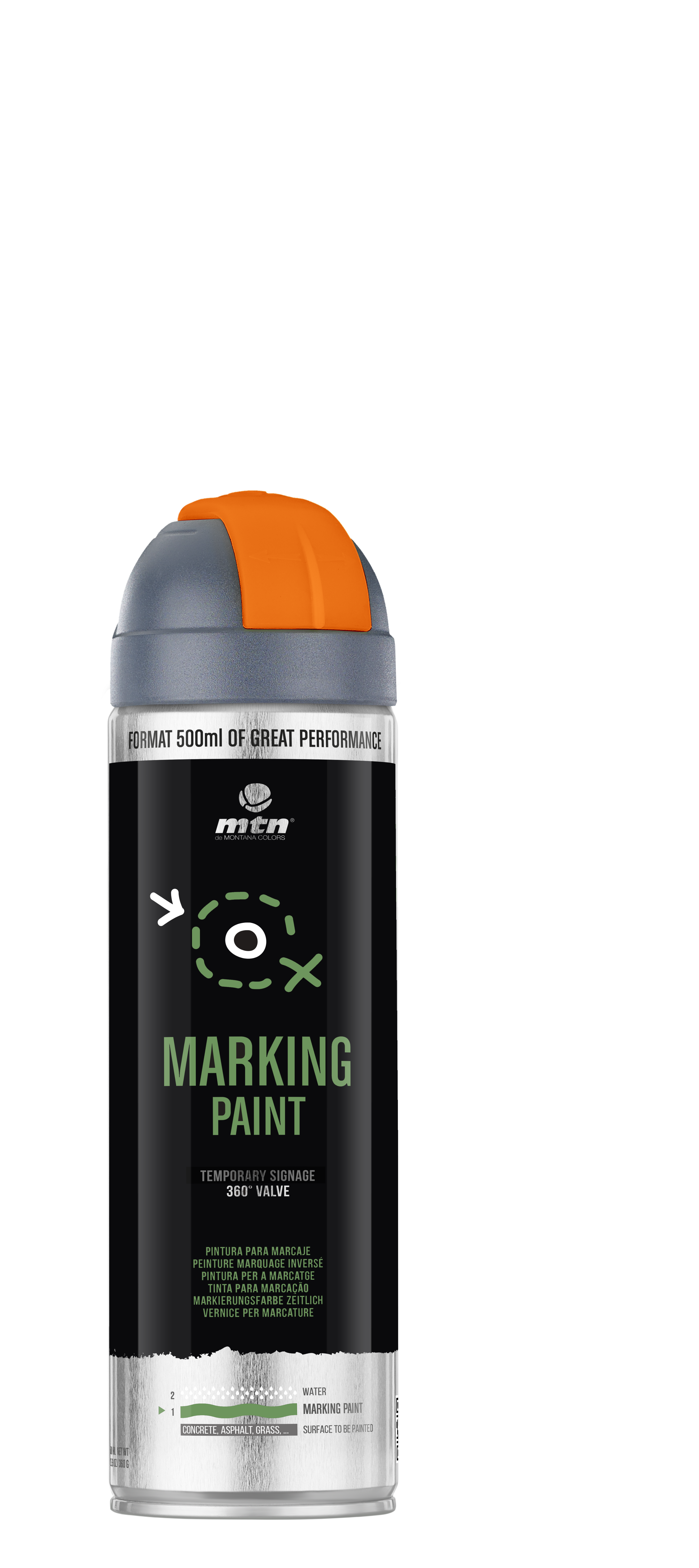Spray pintura marcaje MONTANA pro 400ml naranja | Leroy Merlin