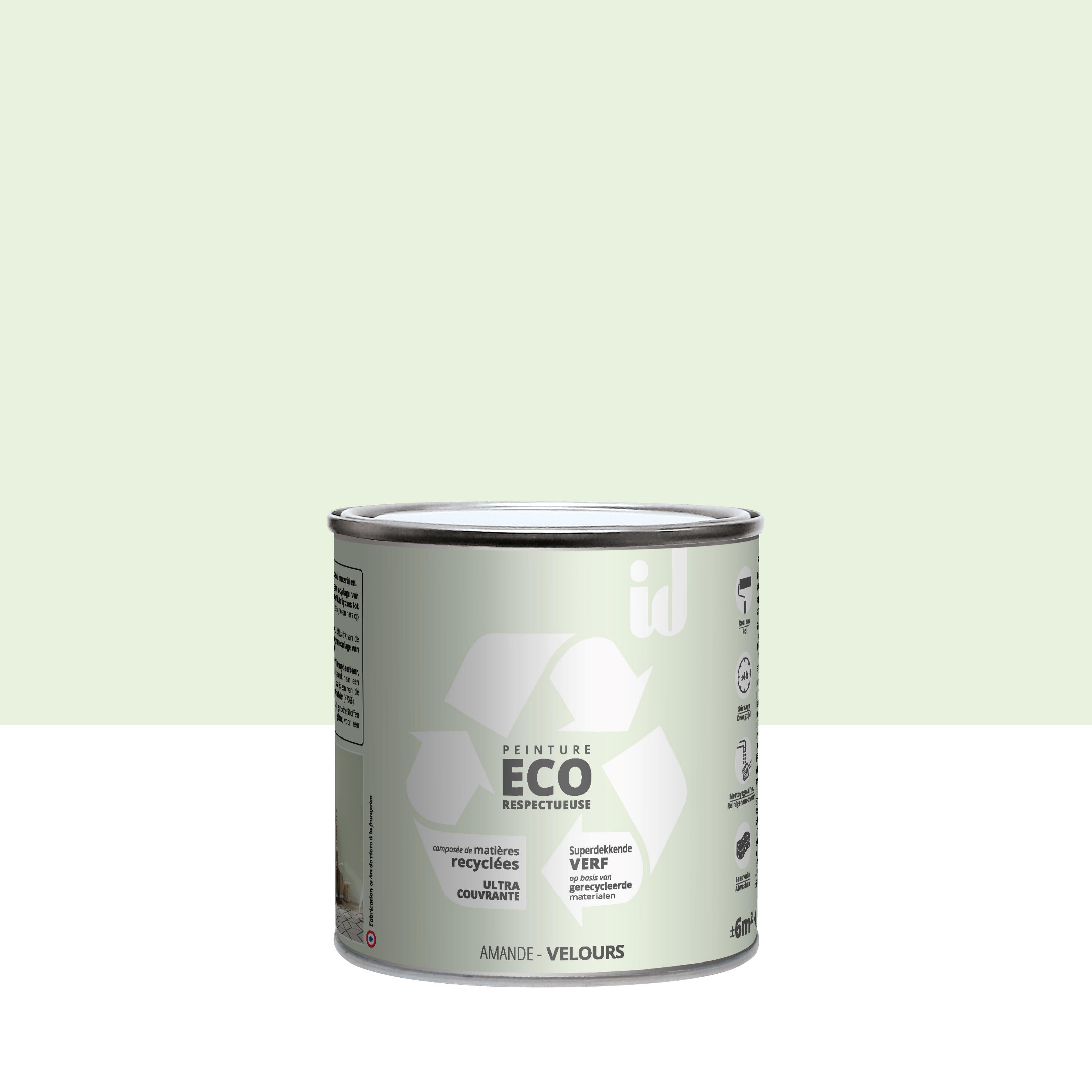 Pintura de interior Eco ID color almendra terciopelo 500ml para paredes ...