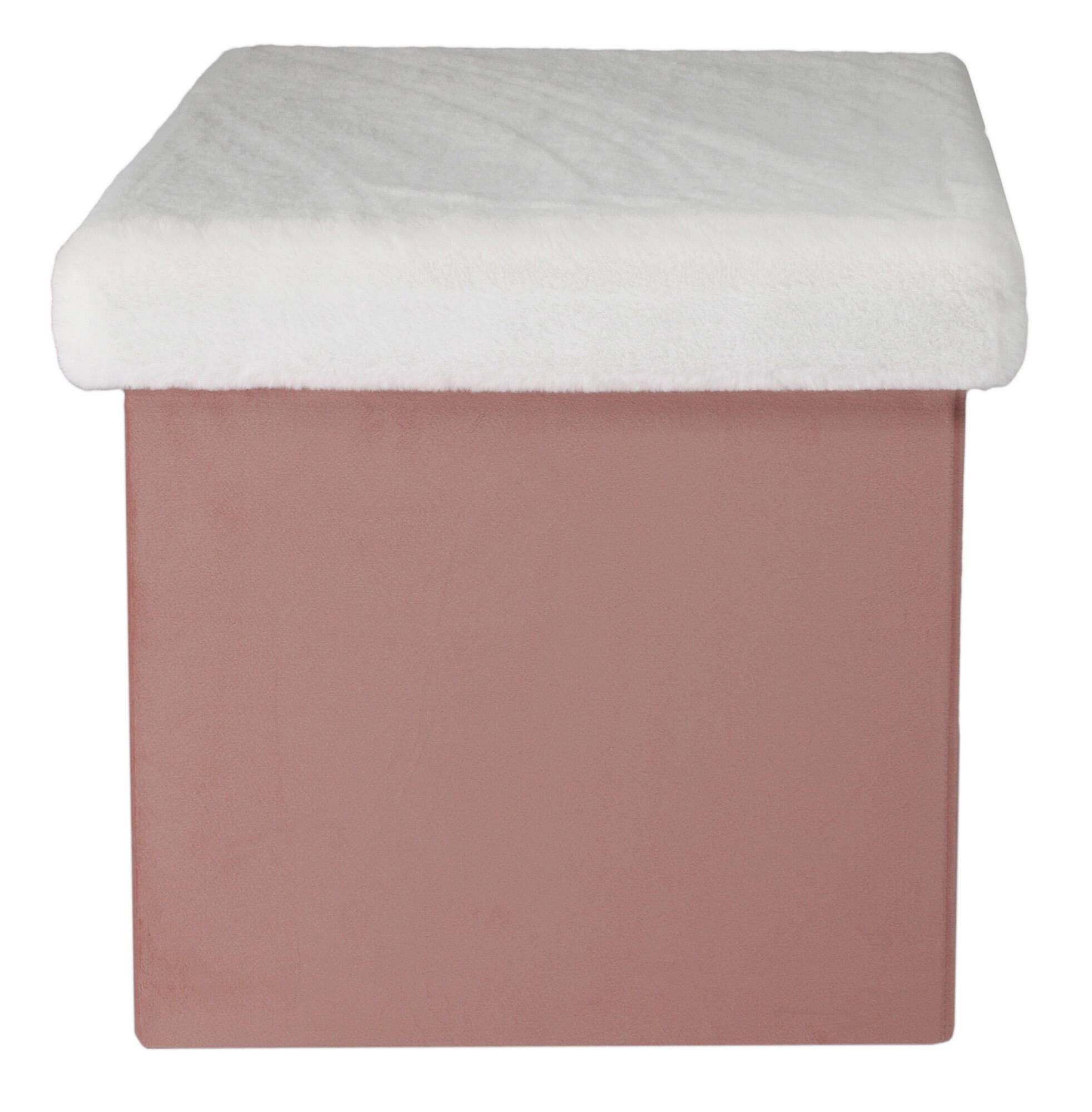 Puff plegable almacenaje cuadrado color rosa 38x38 cm (anchoxalto ...