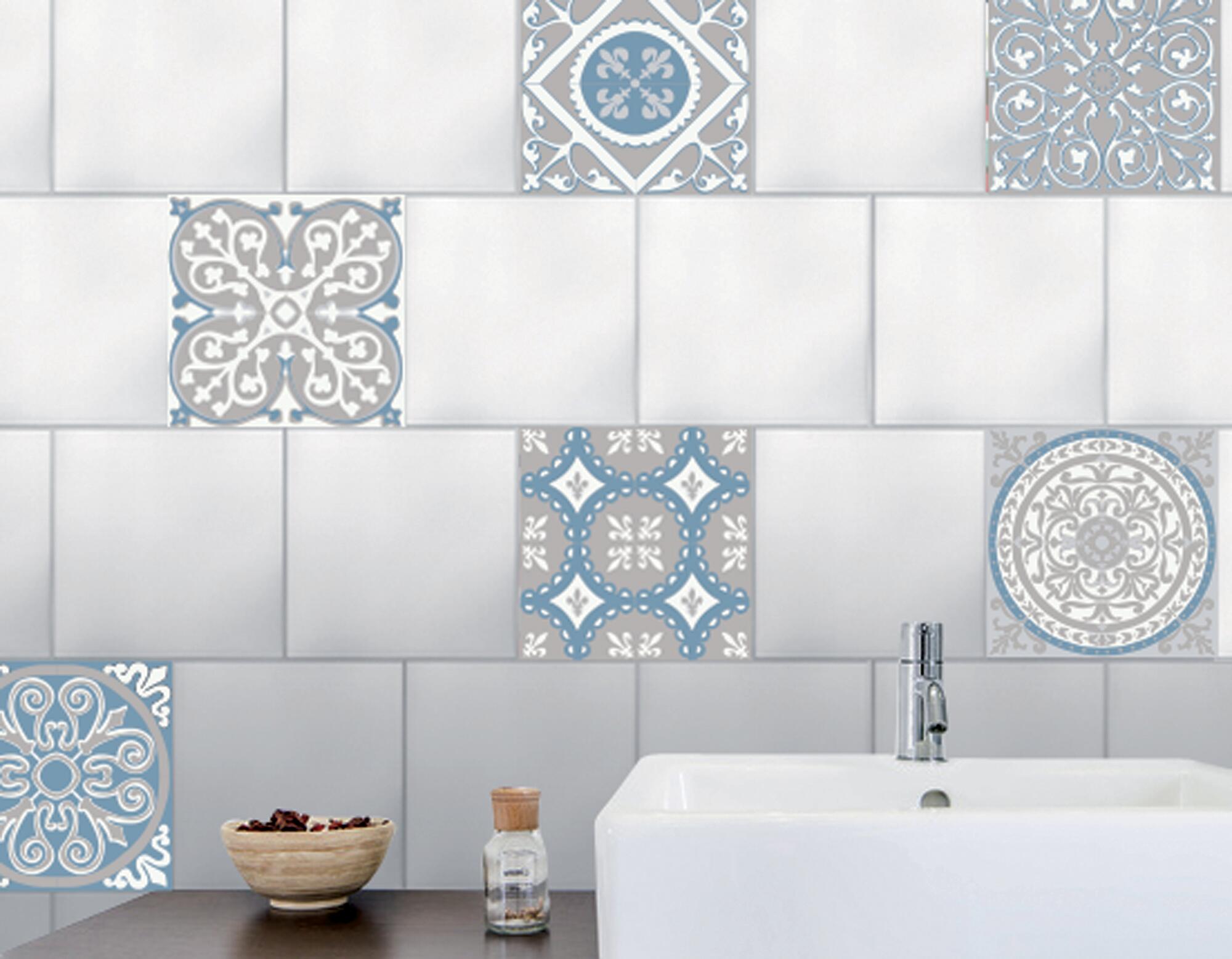 Stickers Azulejo gris 15x15 cm | Leroy Merlin