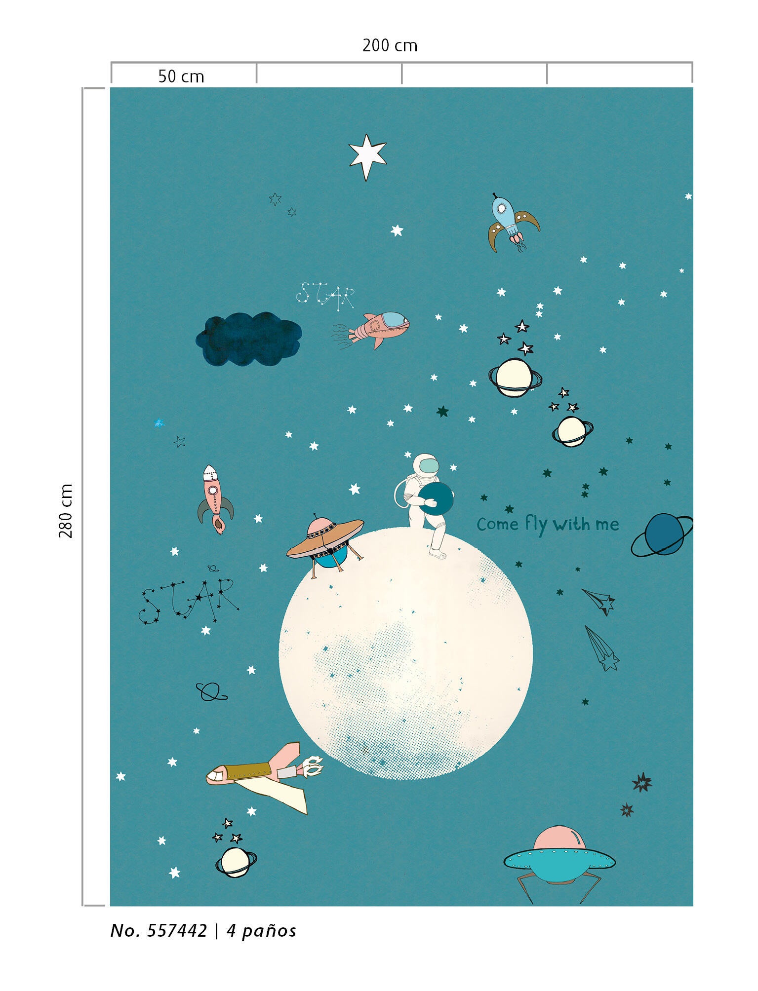 Mural papel liso lavable infantil dreams 557442 multicolor 200 x 280 cm ...