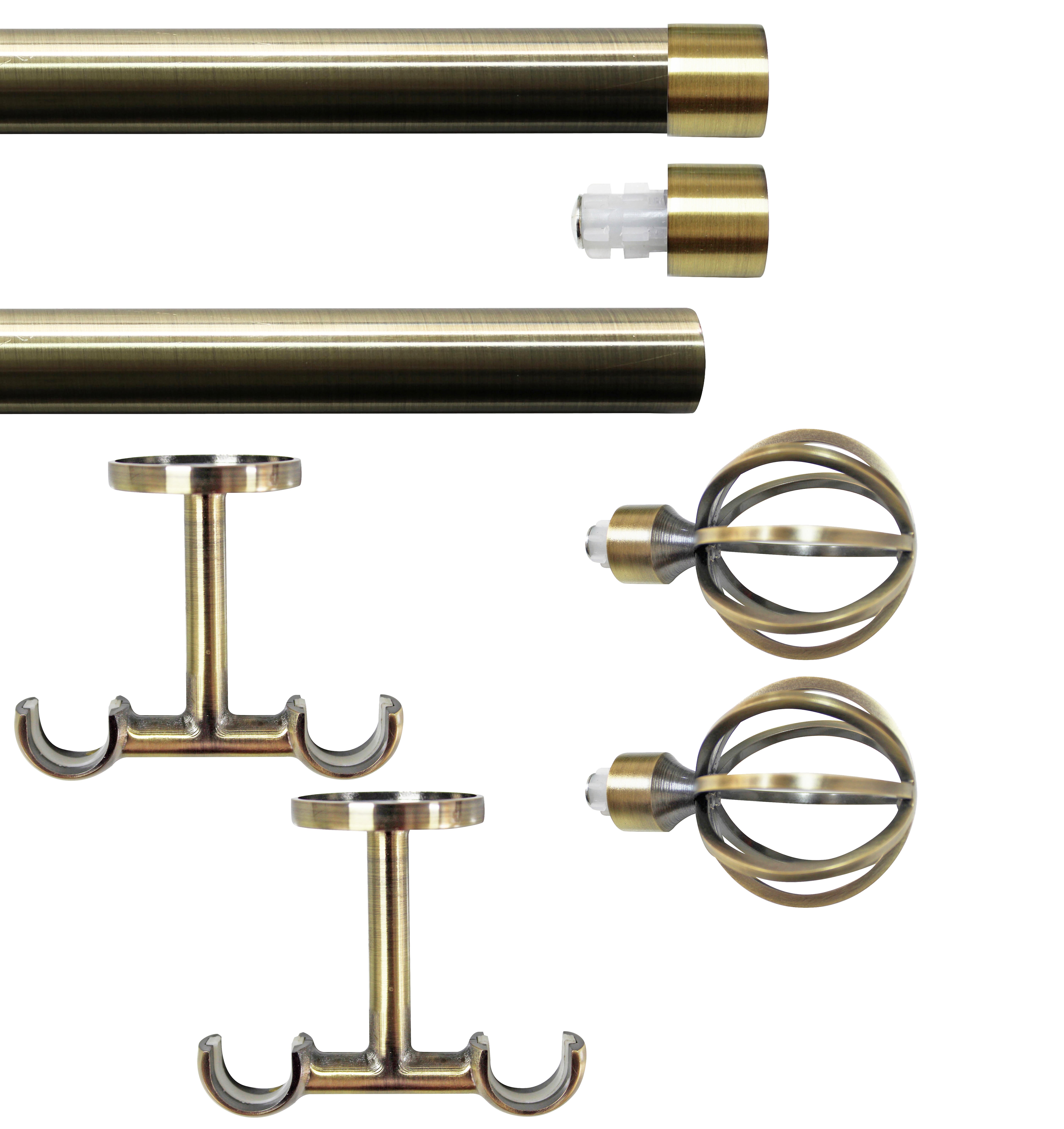 Set 2 barras de metal diámetro 20mm BRONCa techo 1.50m INSPIRE raya ...