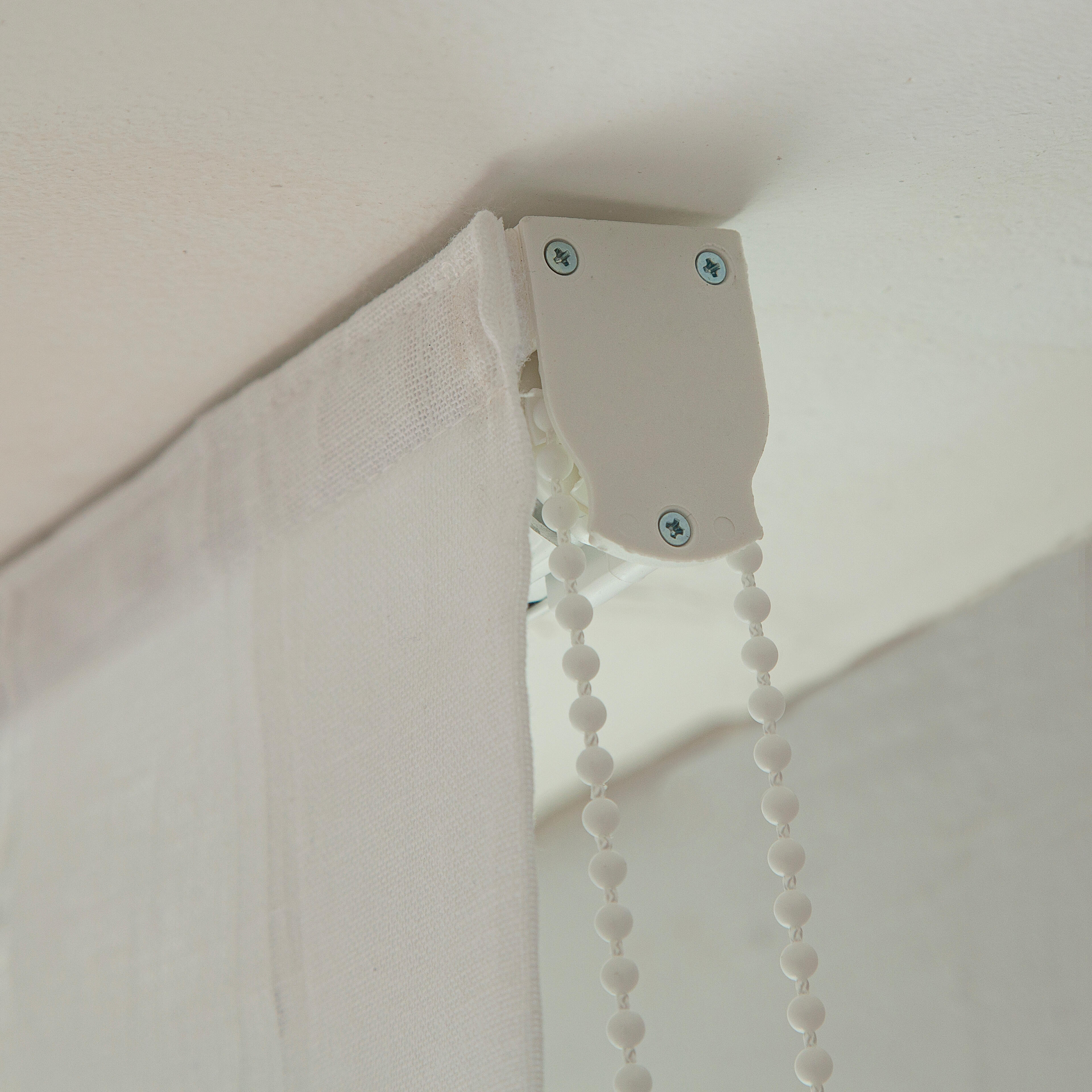 Estor plegable paqueto semi-trasparente con cadena Bolonia poliéster rayas blanco de 165x165 cm ...