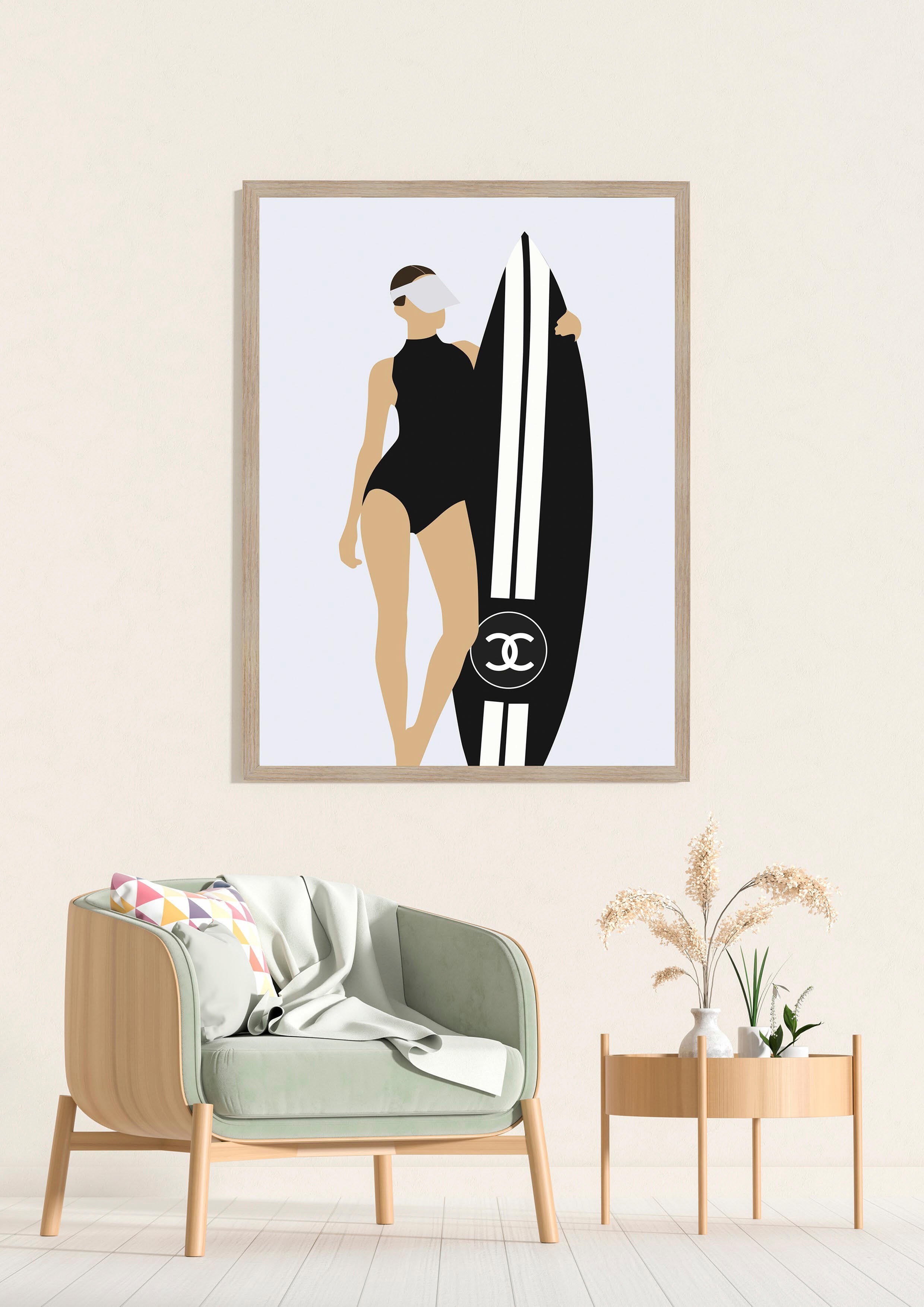 Cuadro pintado con marco Beauty 70 cm x 50 cm | Leroy Merlin