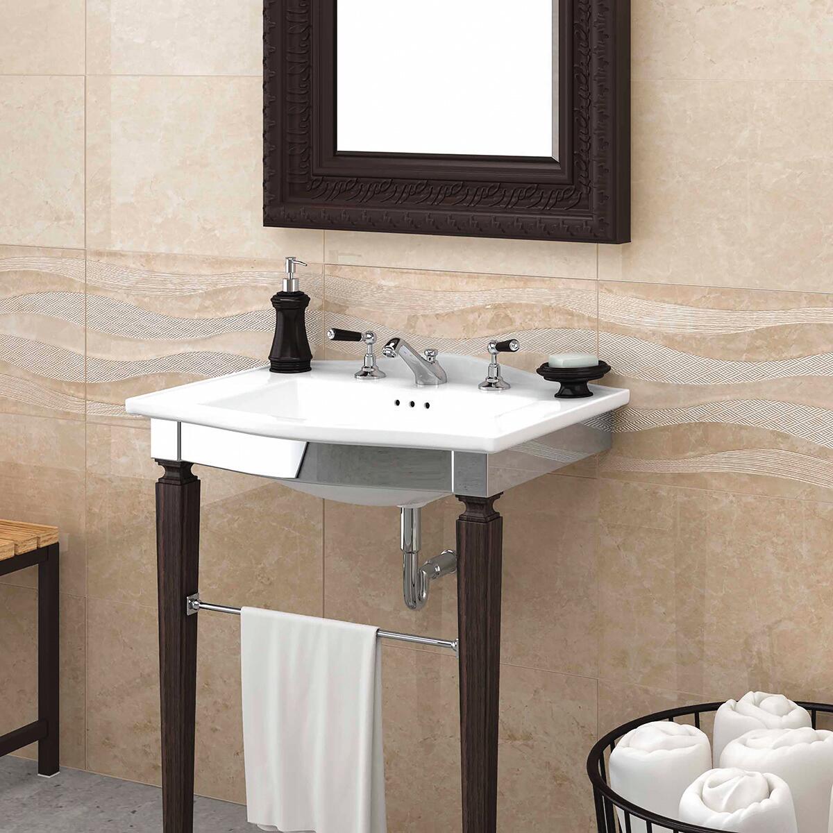 Piastrella da rivestimento interno Eleganza in gres naturale avorio 55 ...