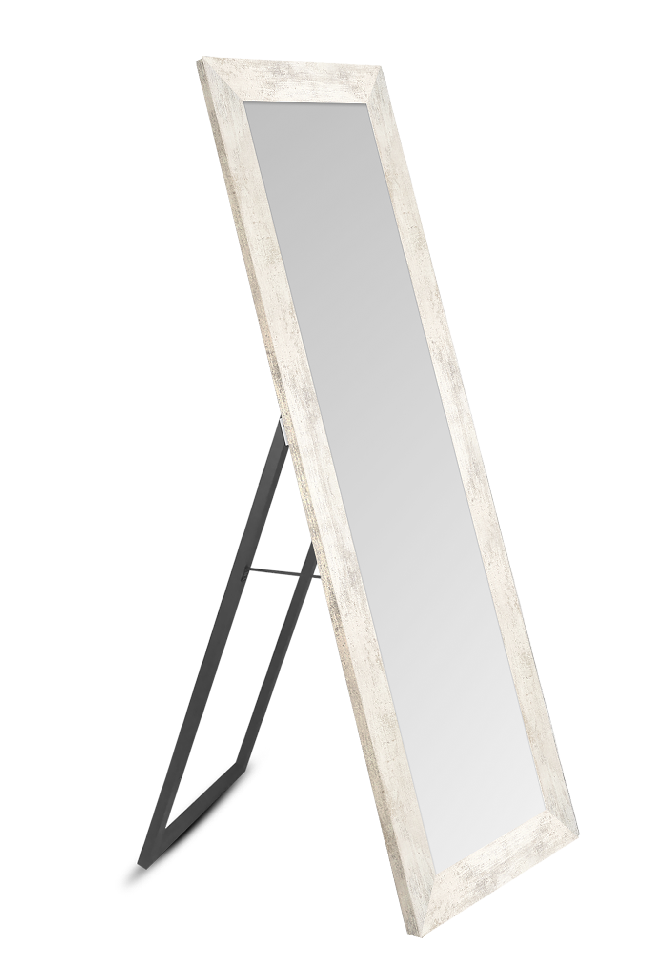 Espejo enmarcado de pie rectangular Textura blanco 155 x 52 cm | Leroy ...