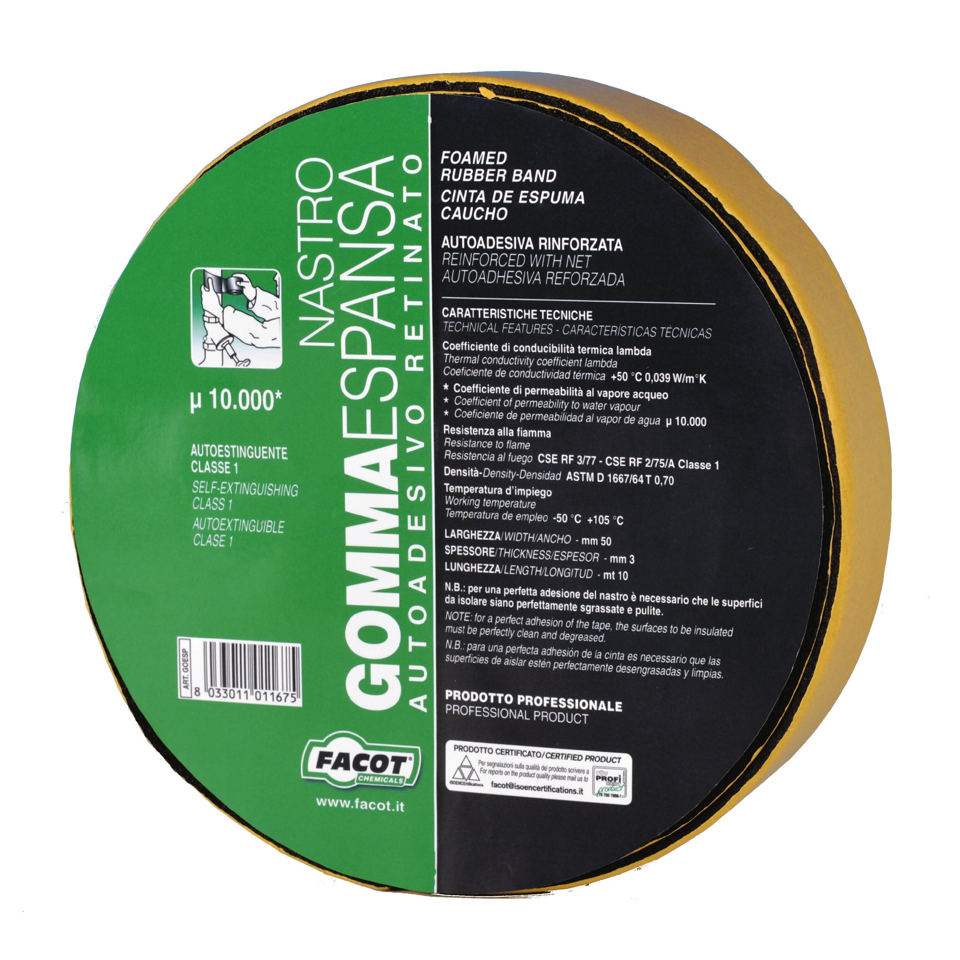 Nastro teflon PVC FACOT NASTRO GOMMA ESP. H 50mm x 10m Sp.3mm 0.05 x 10 x Sp 3 mm | Leroy Merlin