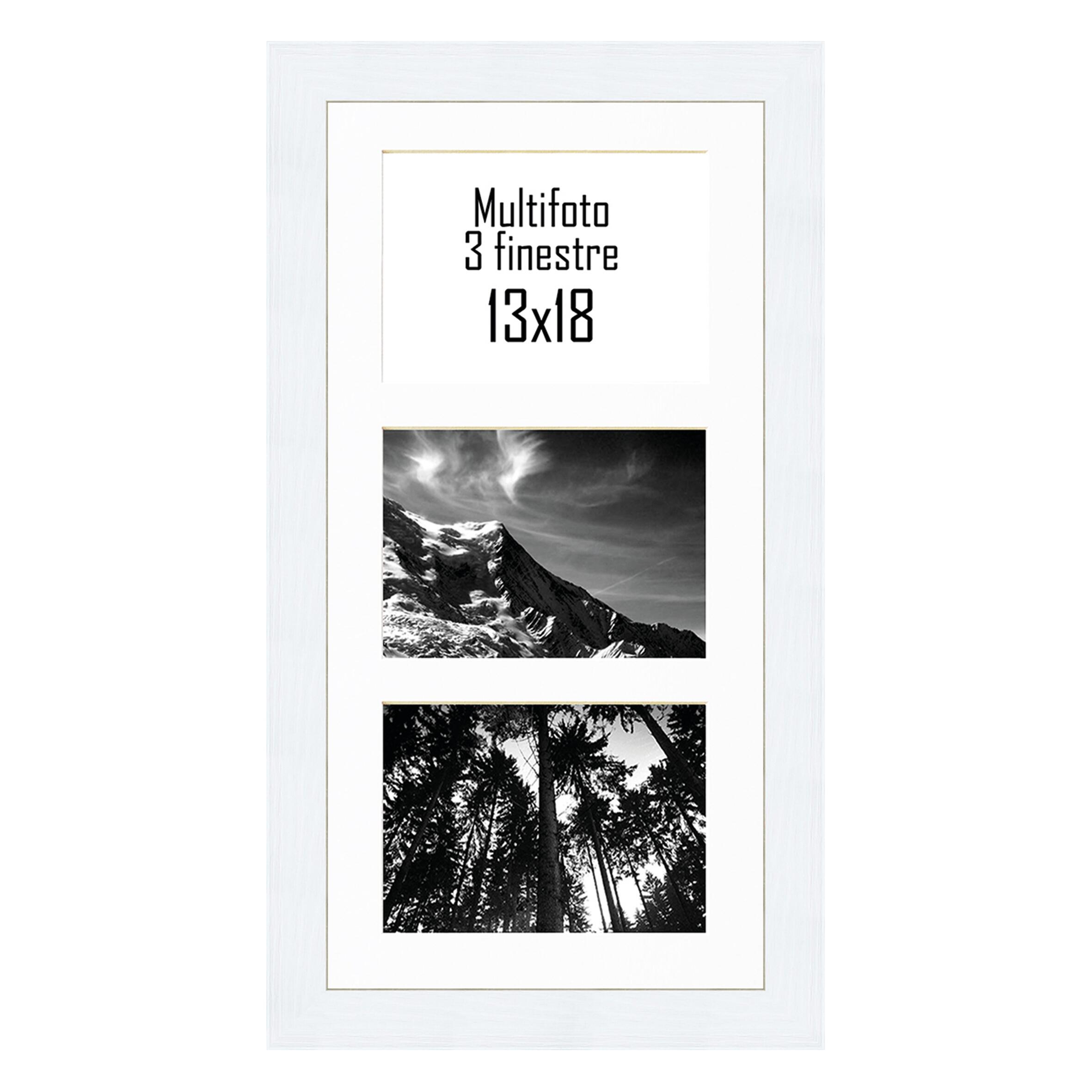 Cornice Maussane, bianco misure 31 x 56 cm per 3 fotografie | Leroy Merlin