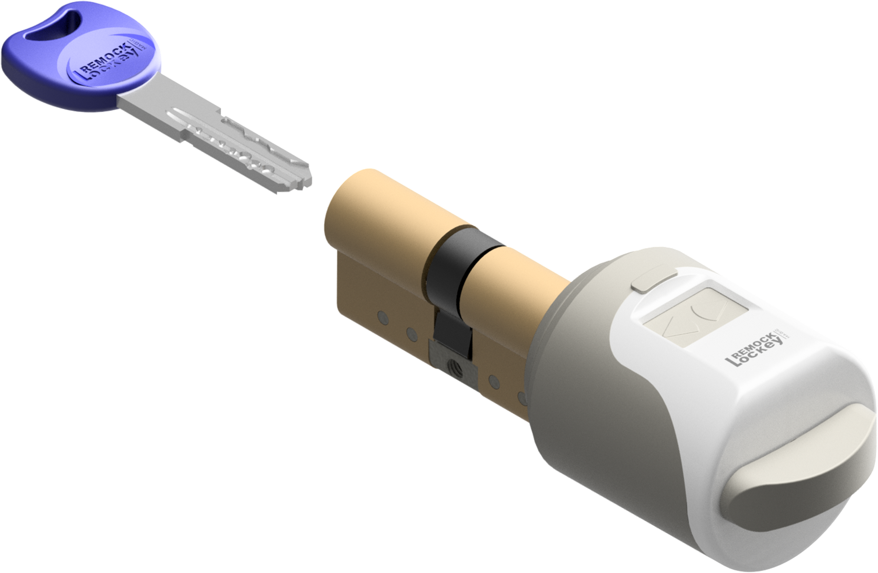 Cilindro motorizado REMOCK MAGIC 35x35 latón con llave reversible ...