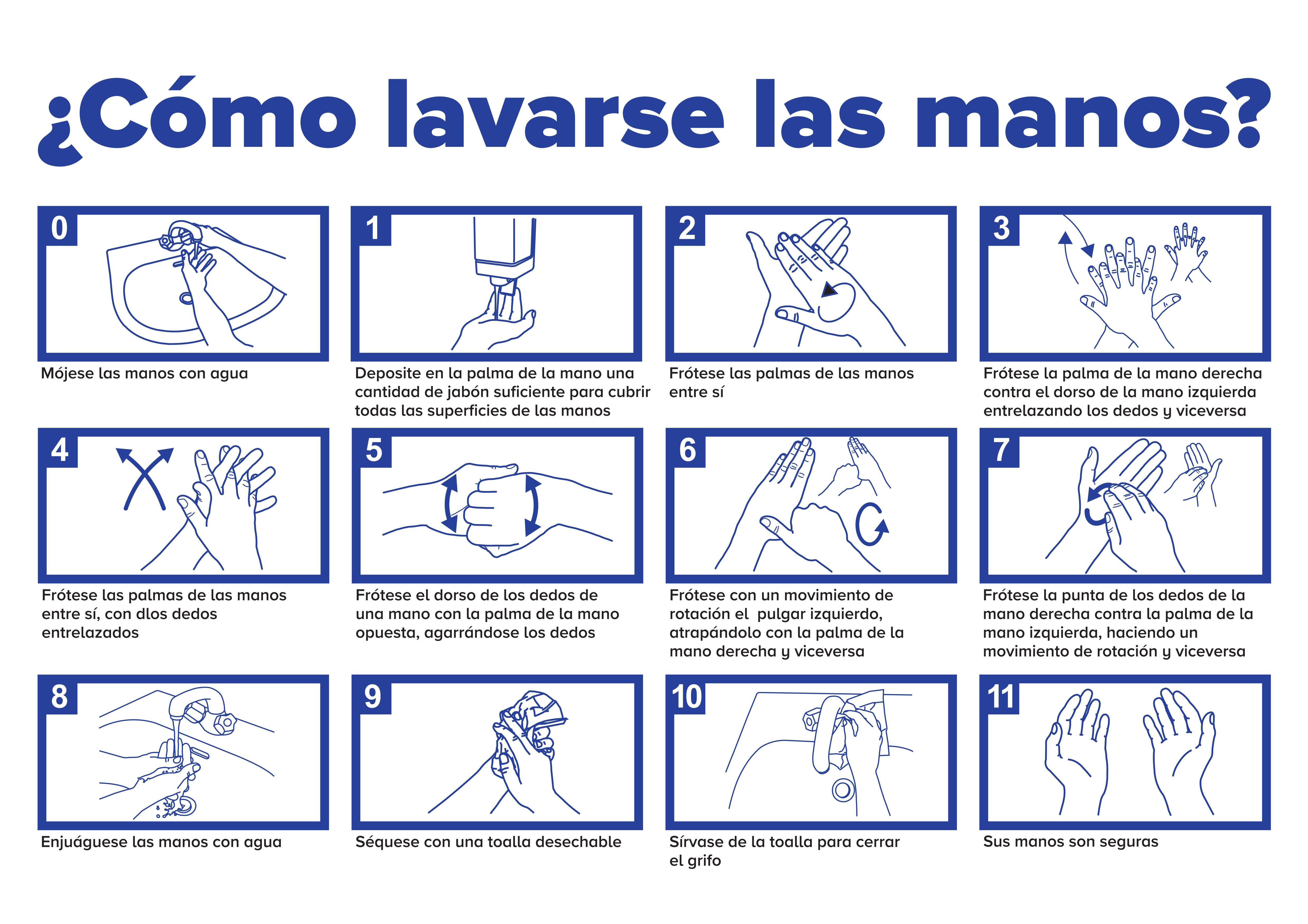 Cartel informativo lavado de manos 42x28.7cm | Leroy Merlin