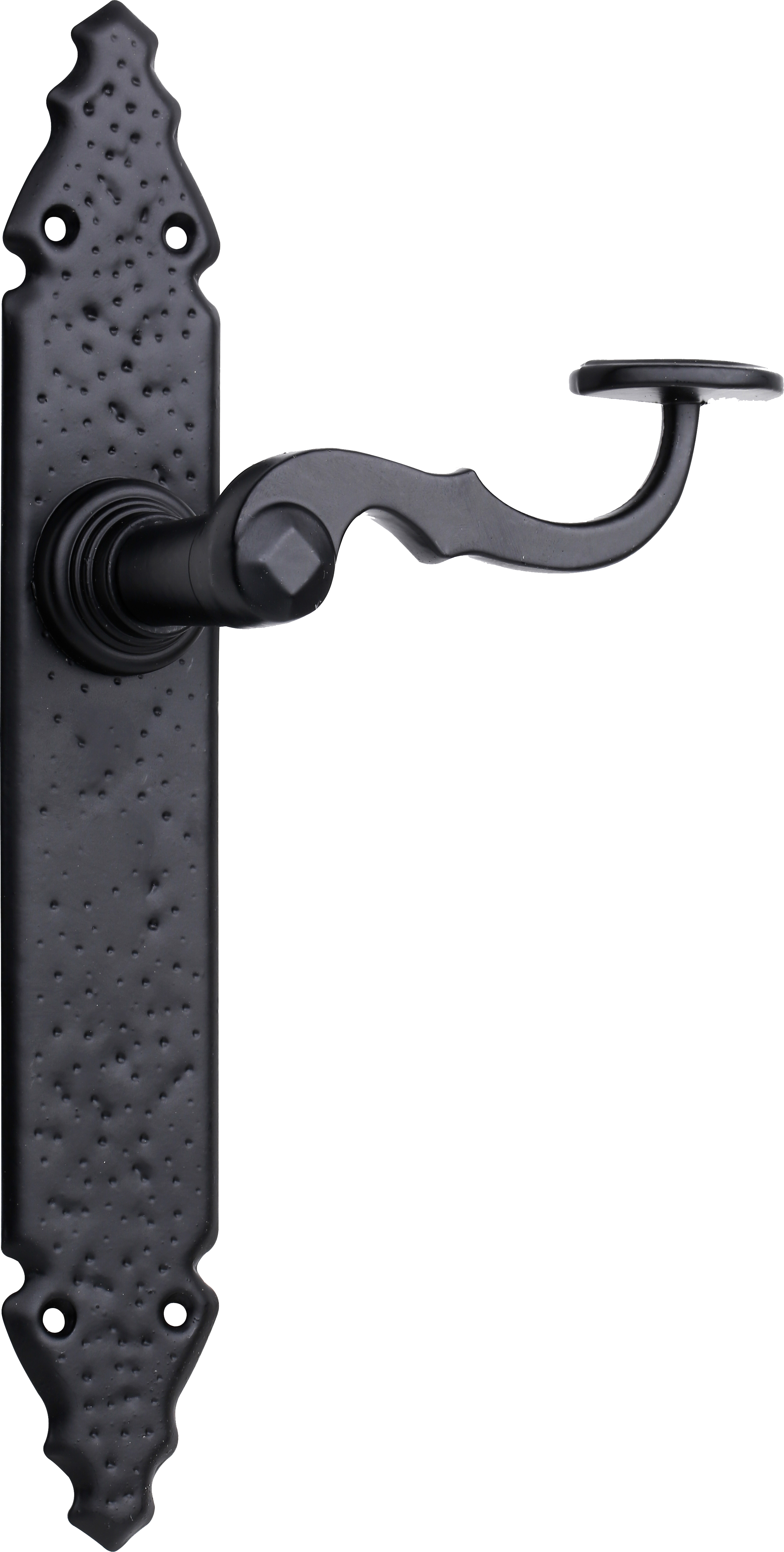 Manilla de placa para puerta Algaba de hierro, negro | Leroy Merlin