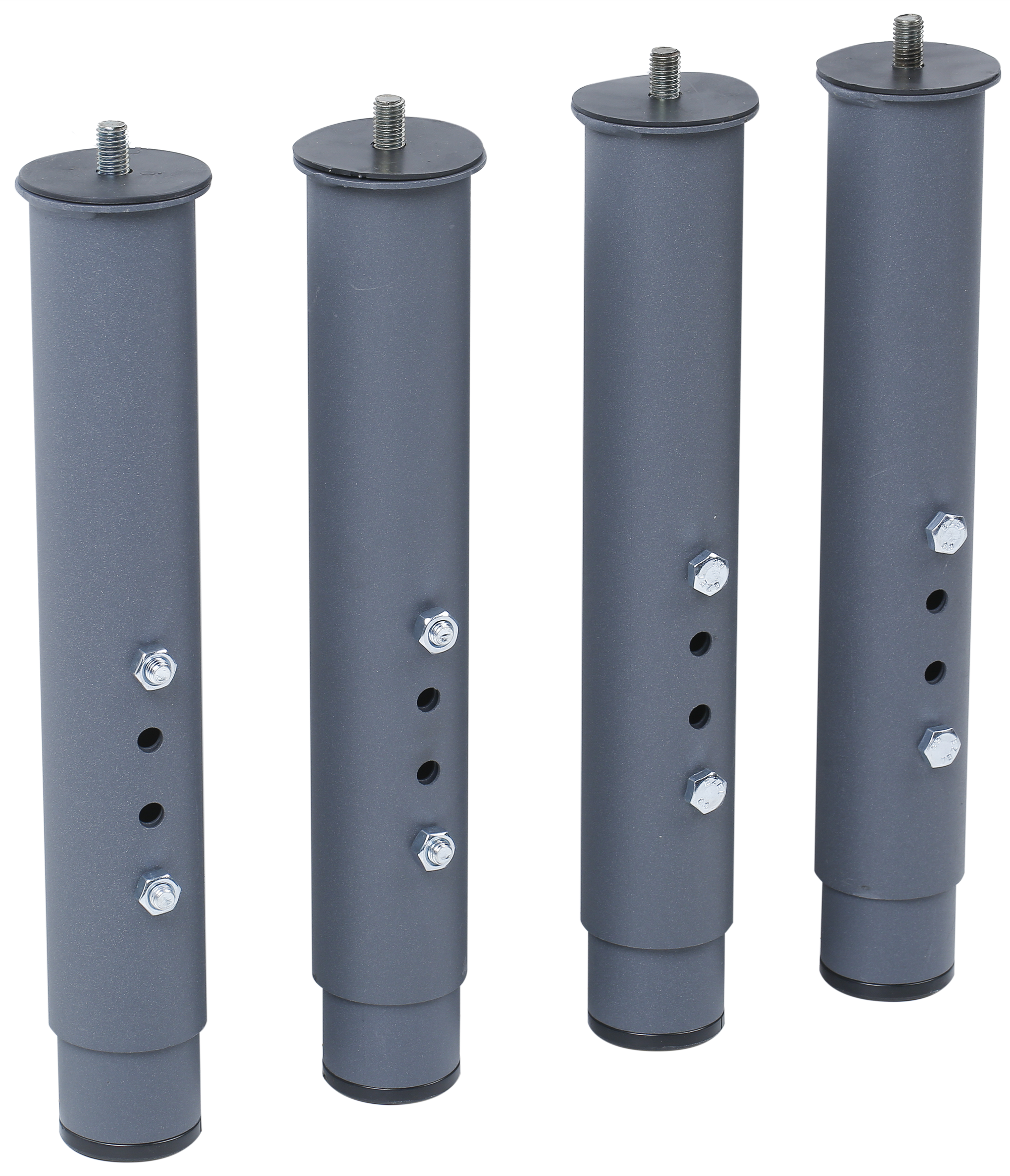 Patas regulables para cama/somier en acero H. 29 - 44 cm color gris ...