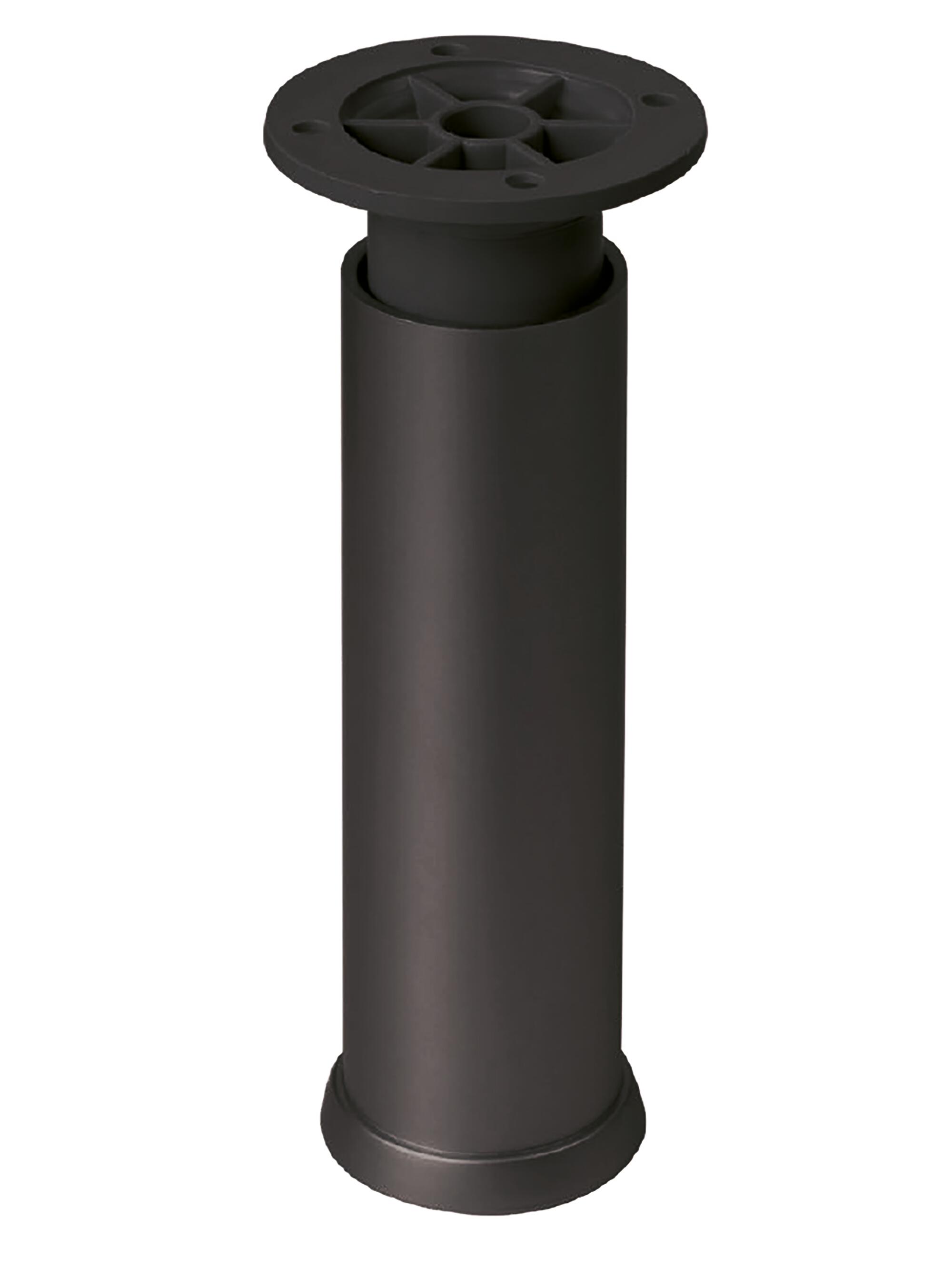 Pata para mueble de ABS con altura regulable color negro altura 15 cm ...