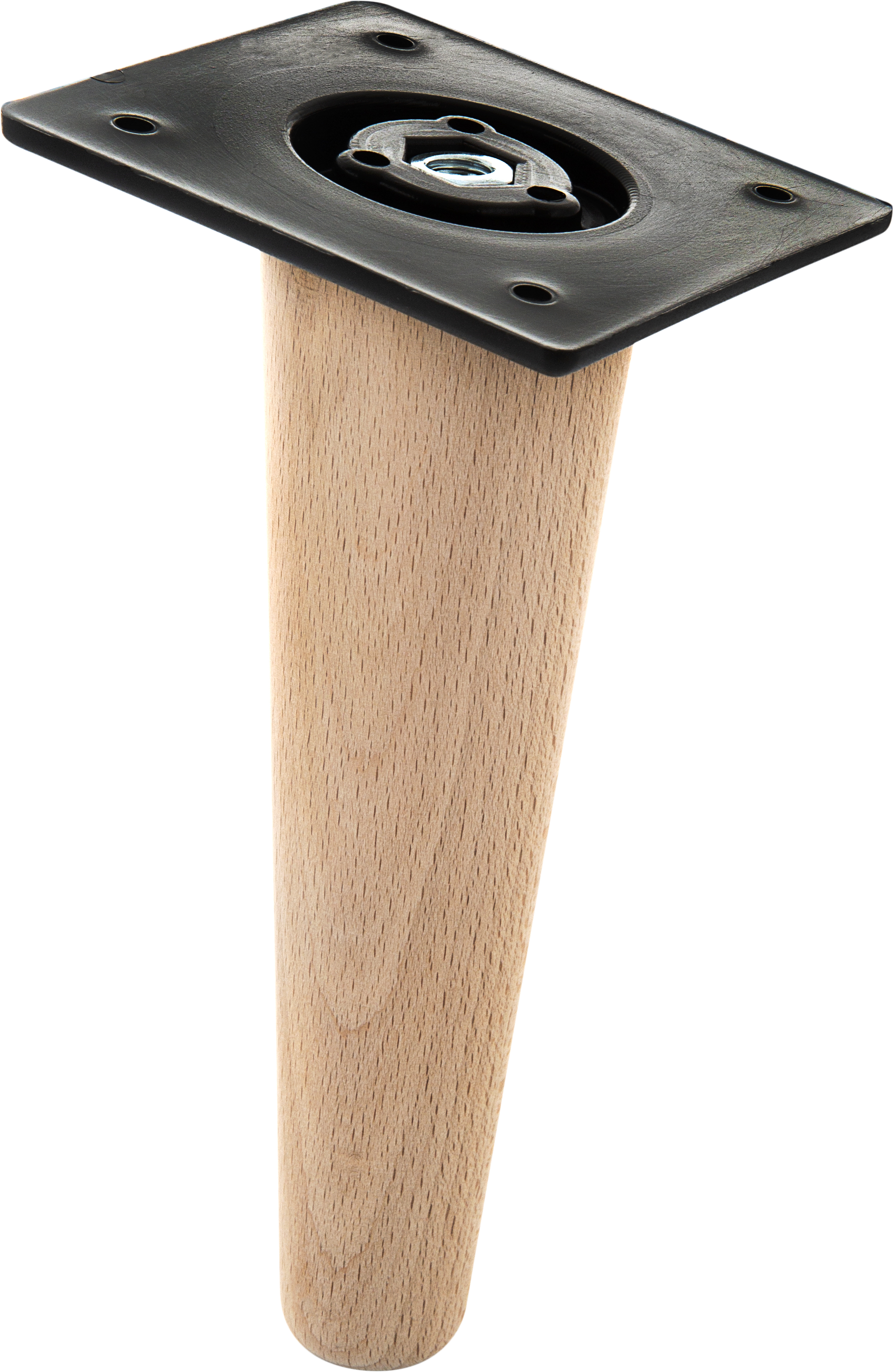 Pata para mueble inclinada de madera color haya altura 15 cm | Leroy Merlin