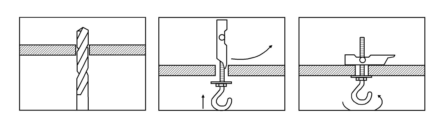 2 taco de vuelco con resorte de acero para pared hueca de 12x110 mm ...
