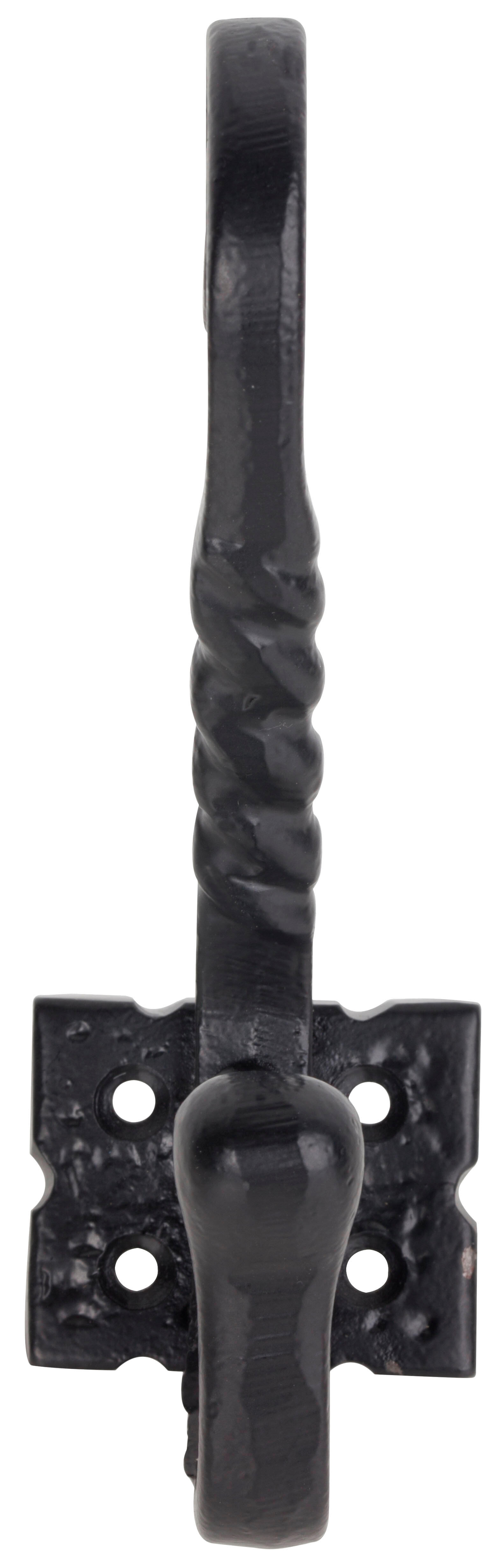 Perchero de pared forja negro con 2 ganchos | Leroy Merlin