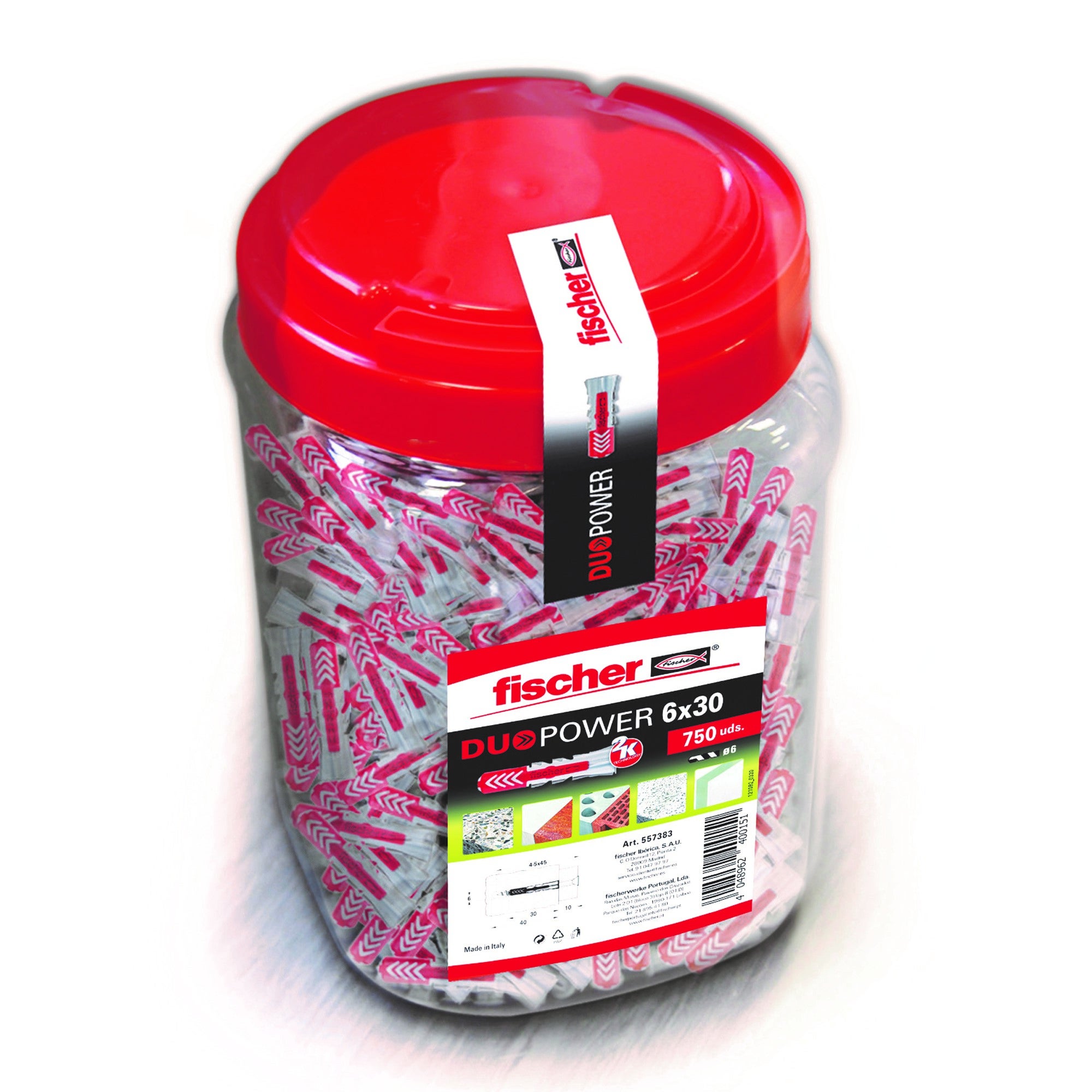 750 tacos multimaterial FISCHER DUOPOWER, ø 6 x L. 30 mm | Leroy Merlin
