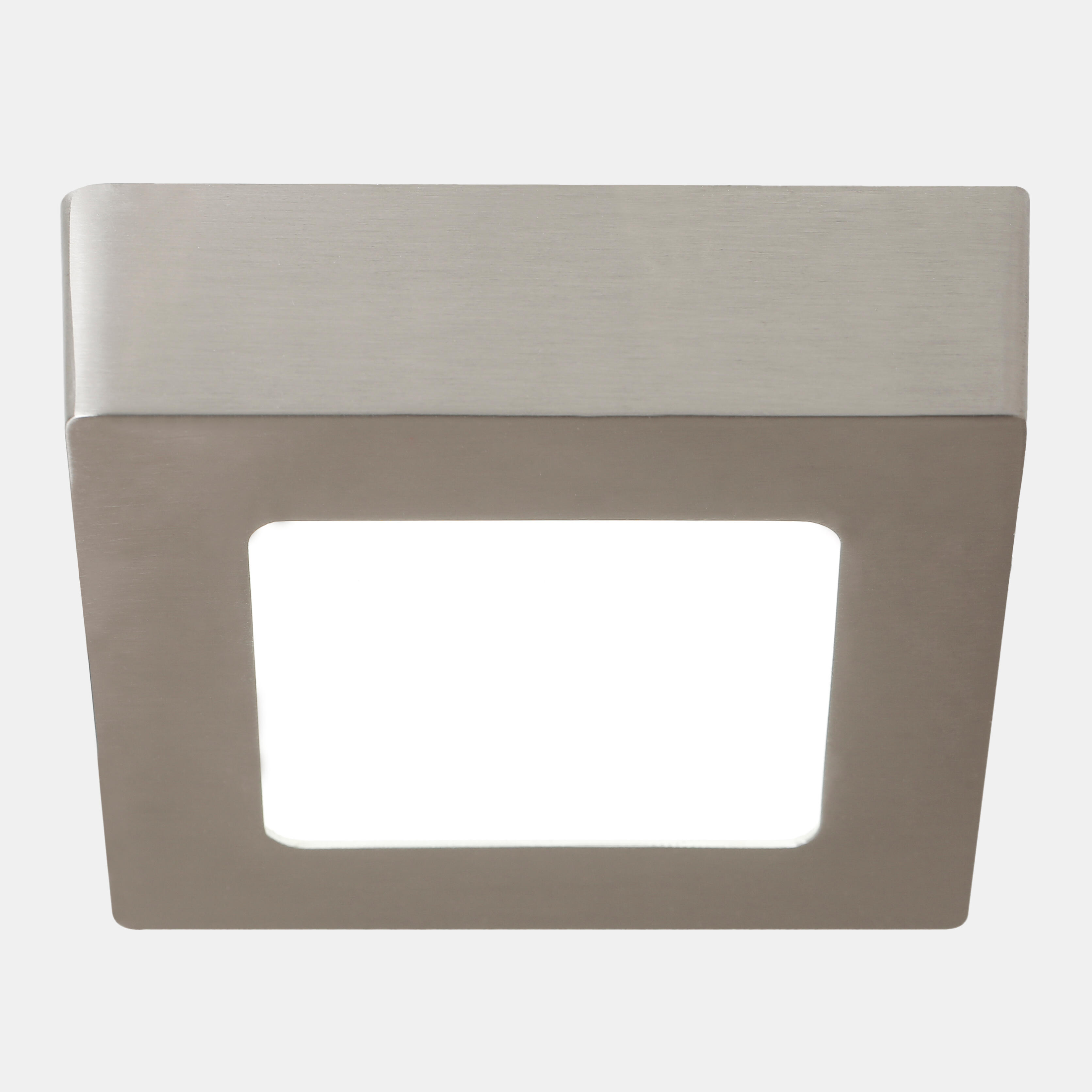 Foco downlight superficie LED cuadrado níquel 450 lm blanco neutro ...