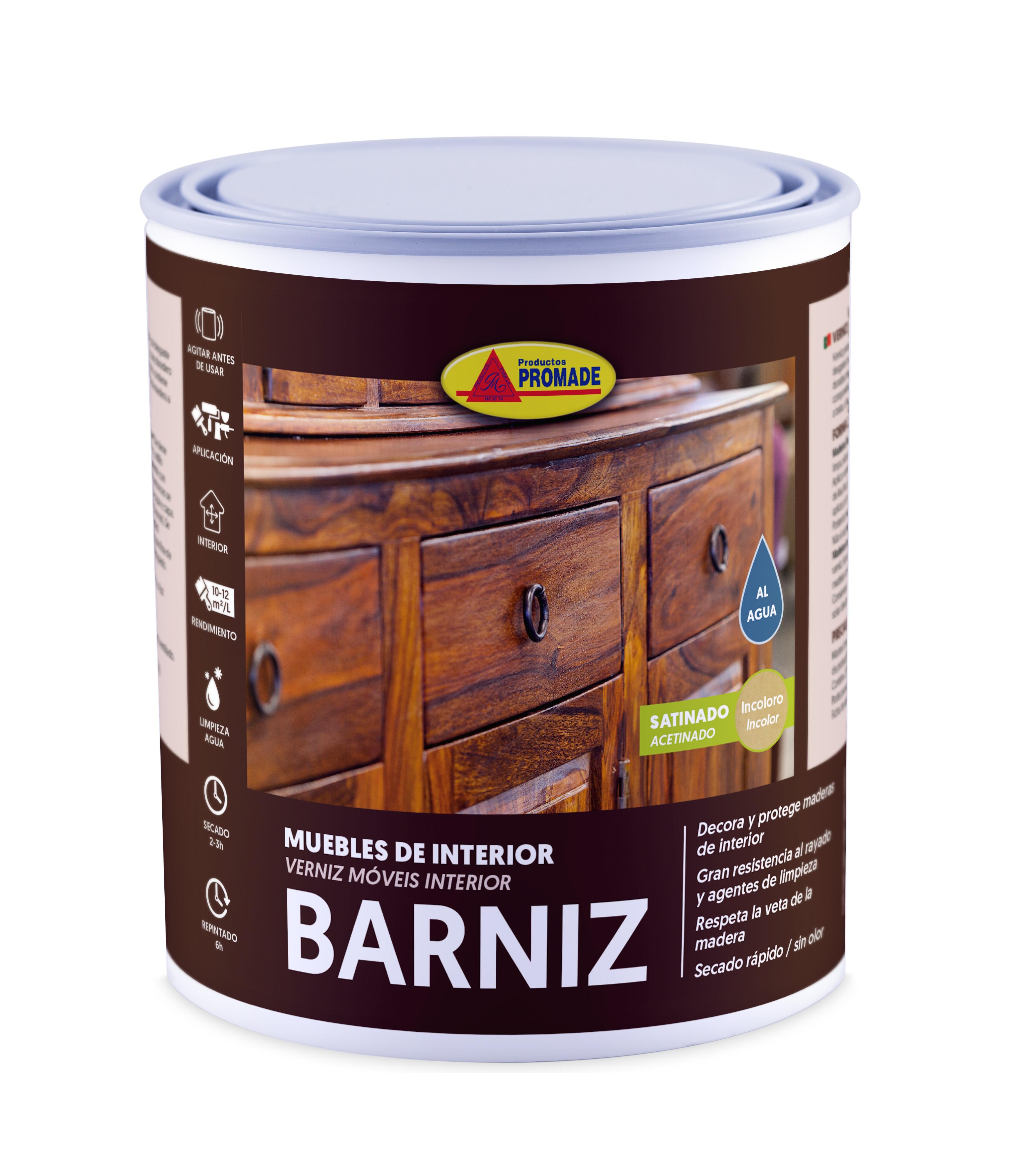 Barniz de madera interior satinado PROMADE 2.5L incoloro | Leroy Merlin