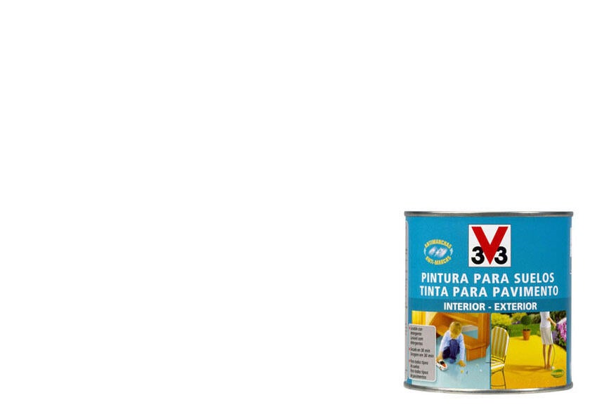 Pintura suelo color blanco para hormigón, azulejos, piedra, cemento V33 ...