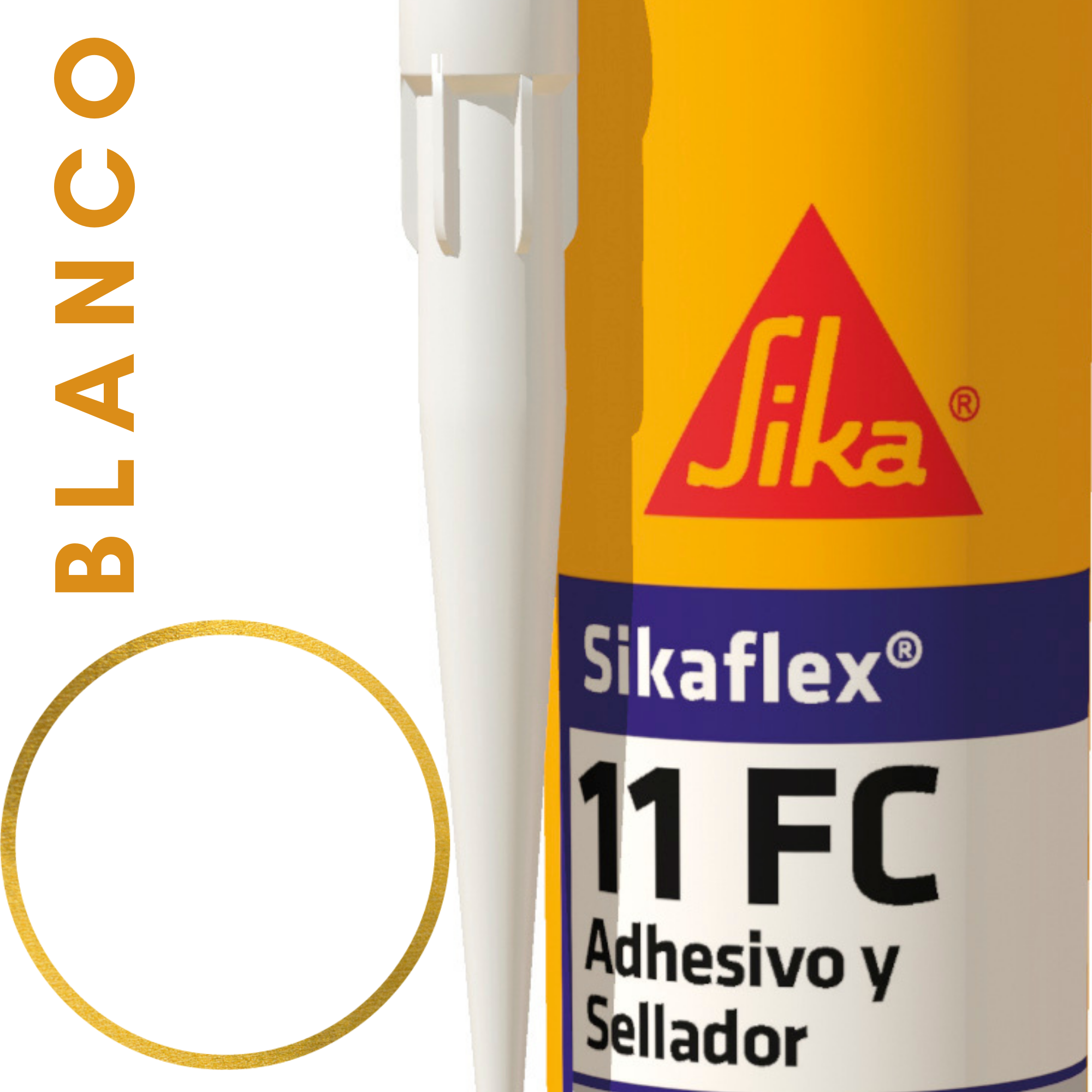 Masilla SIKAFLEX 11FC en cartucho de 300cm3 blanca | Leroy Merlin