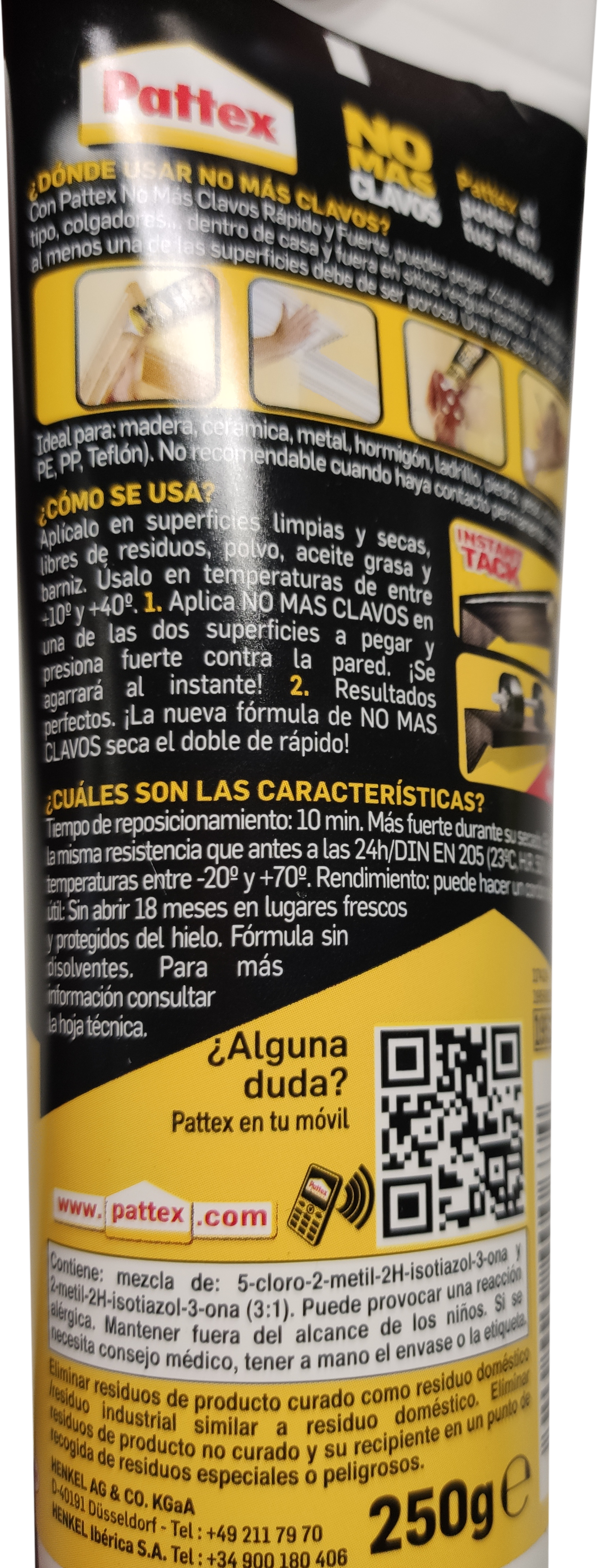 Adhesivo montaje No Más Clavos Original Pattex 250 gr blanco | Leroy Merlin